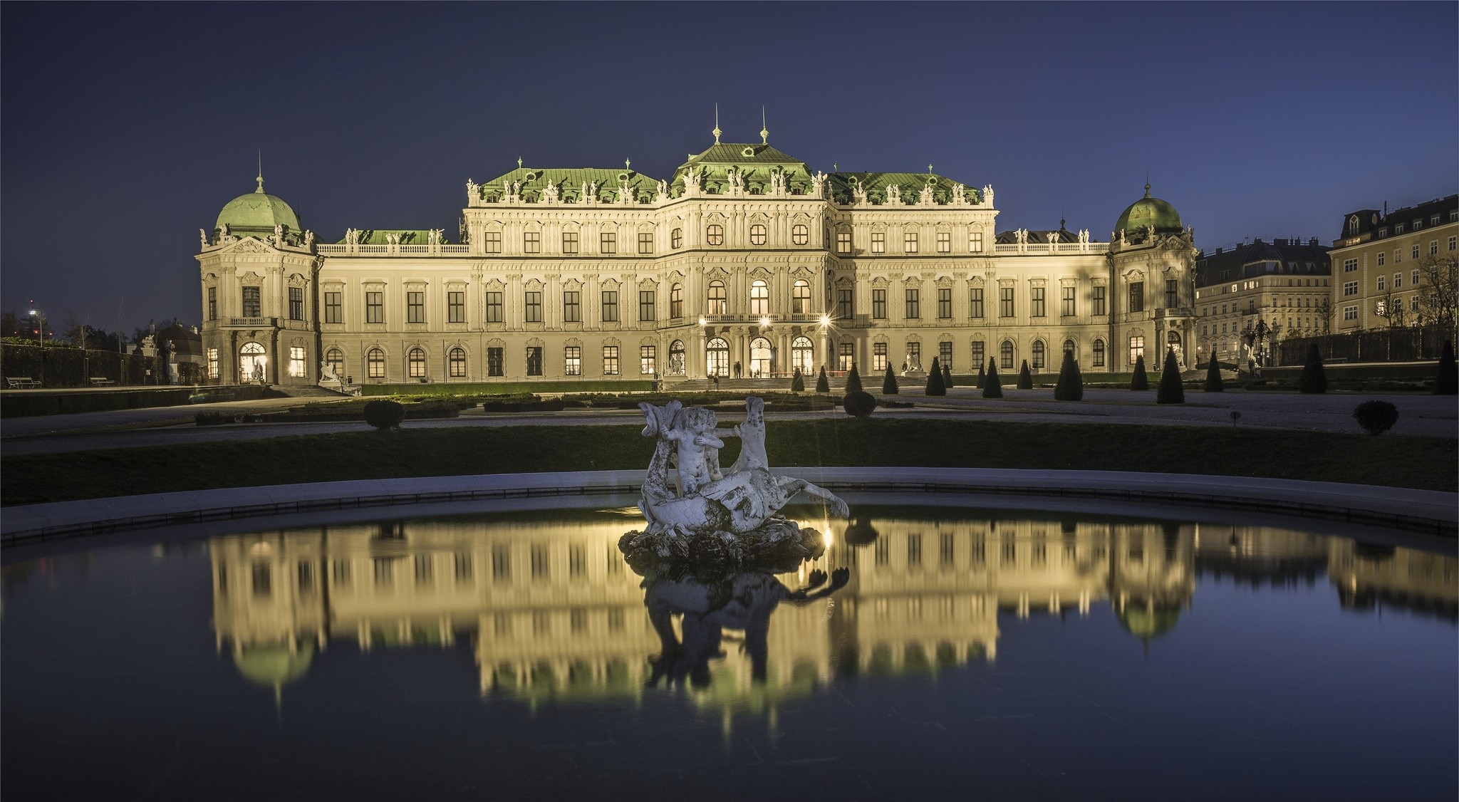 Majestic Man-Made Palace HD Wallpaper at Twilight