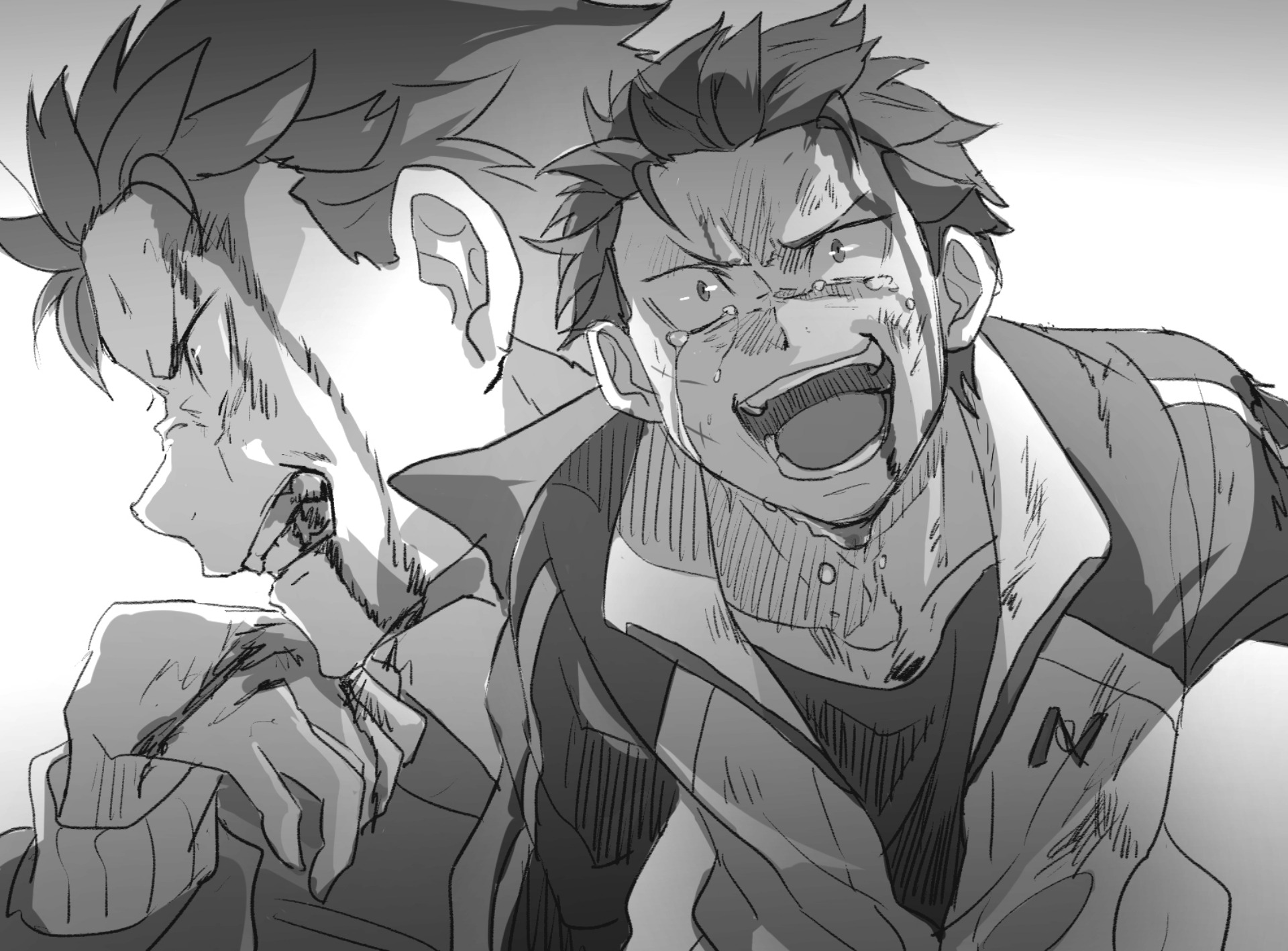 Subaru Natsuki Intense Moment - Re:Zero HD Anime Wallpaper