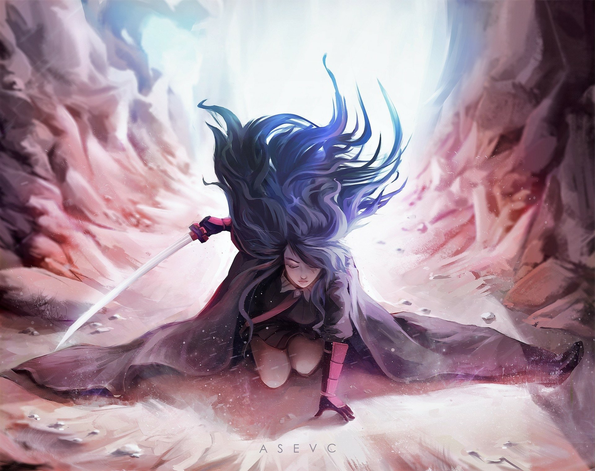 Akame Ga Kill! HD Anime Wallpaper – Dynamic Warrior in Action by A SEVC