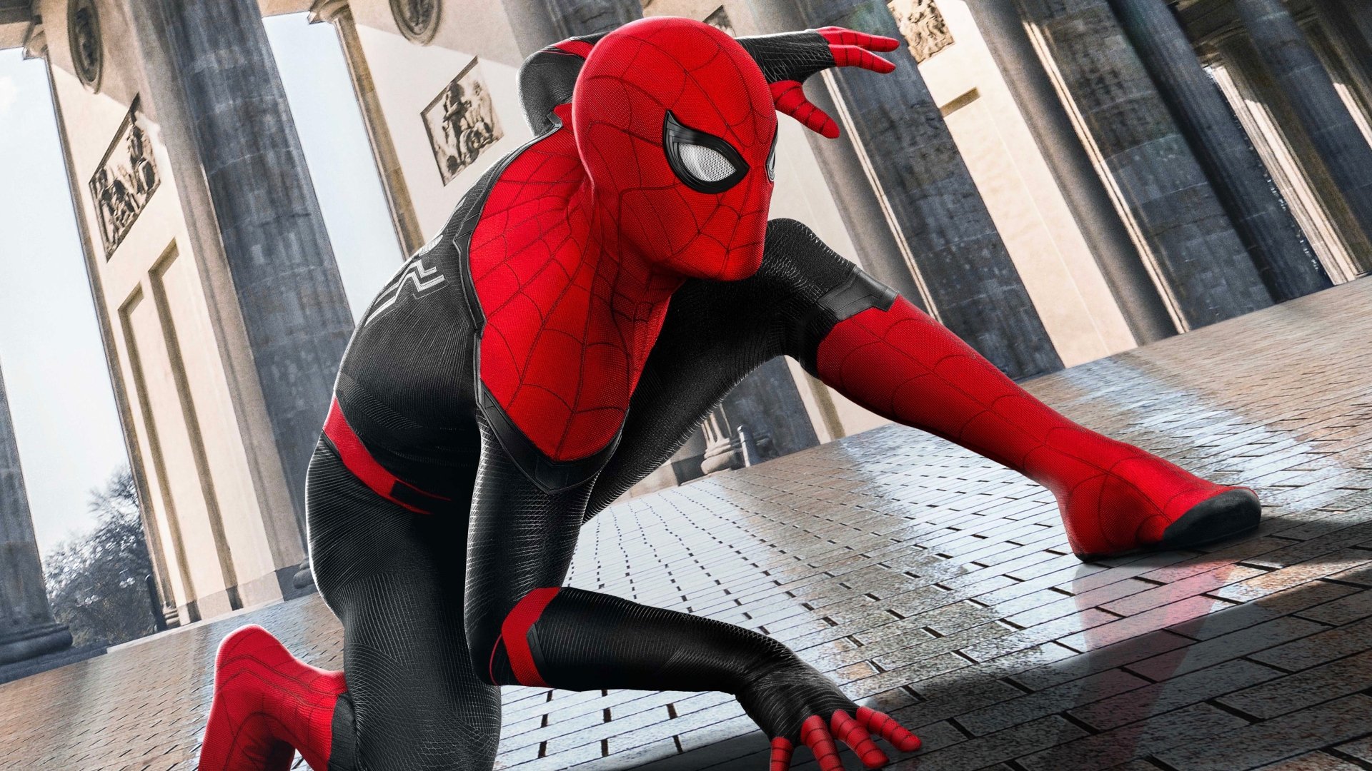 Spider-Man: Far From Home 4K Ultra HD Wallpaper – Iconic Movie Moment