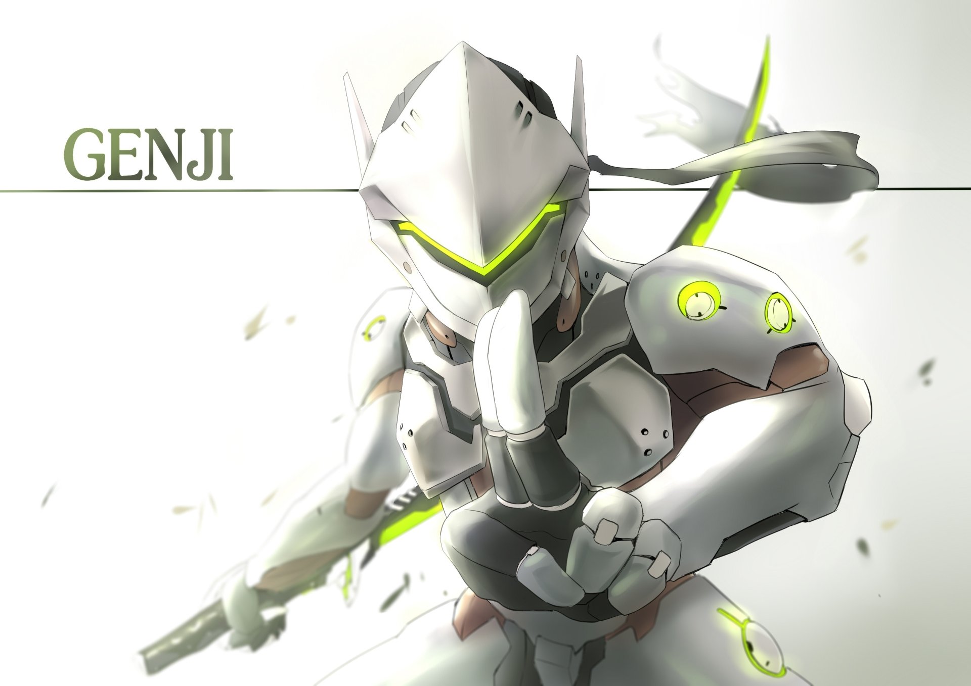 Download Genji (Overwatch) Video Game Overwatch HD Wallpaper by Yumuto