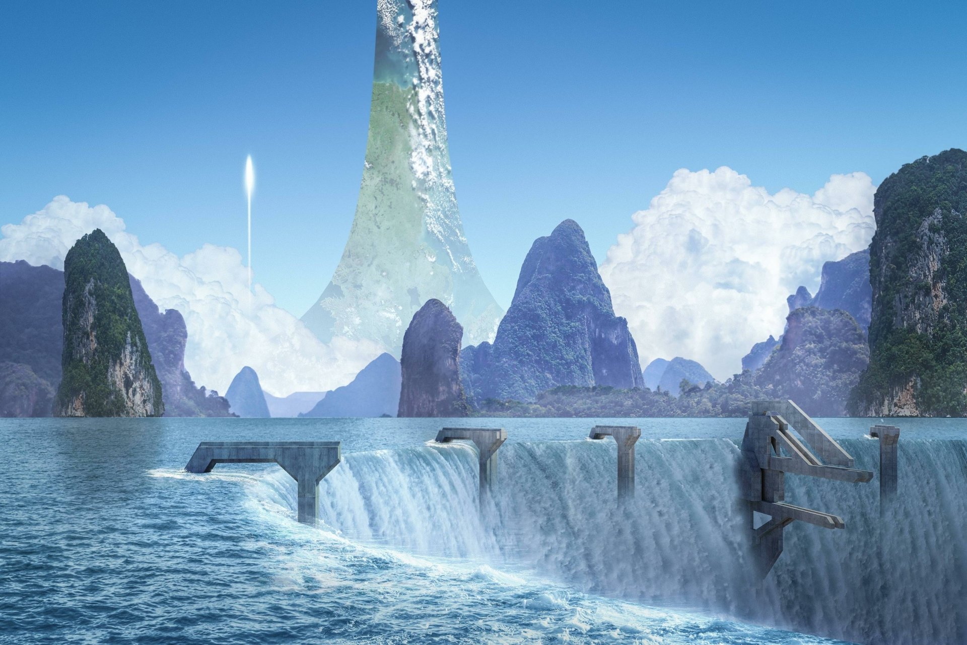 Halo HD Wallpaper: Epic Scenic Landscape from the Iconic Video Game