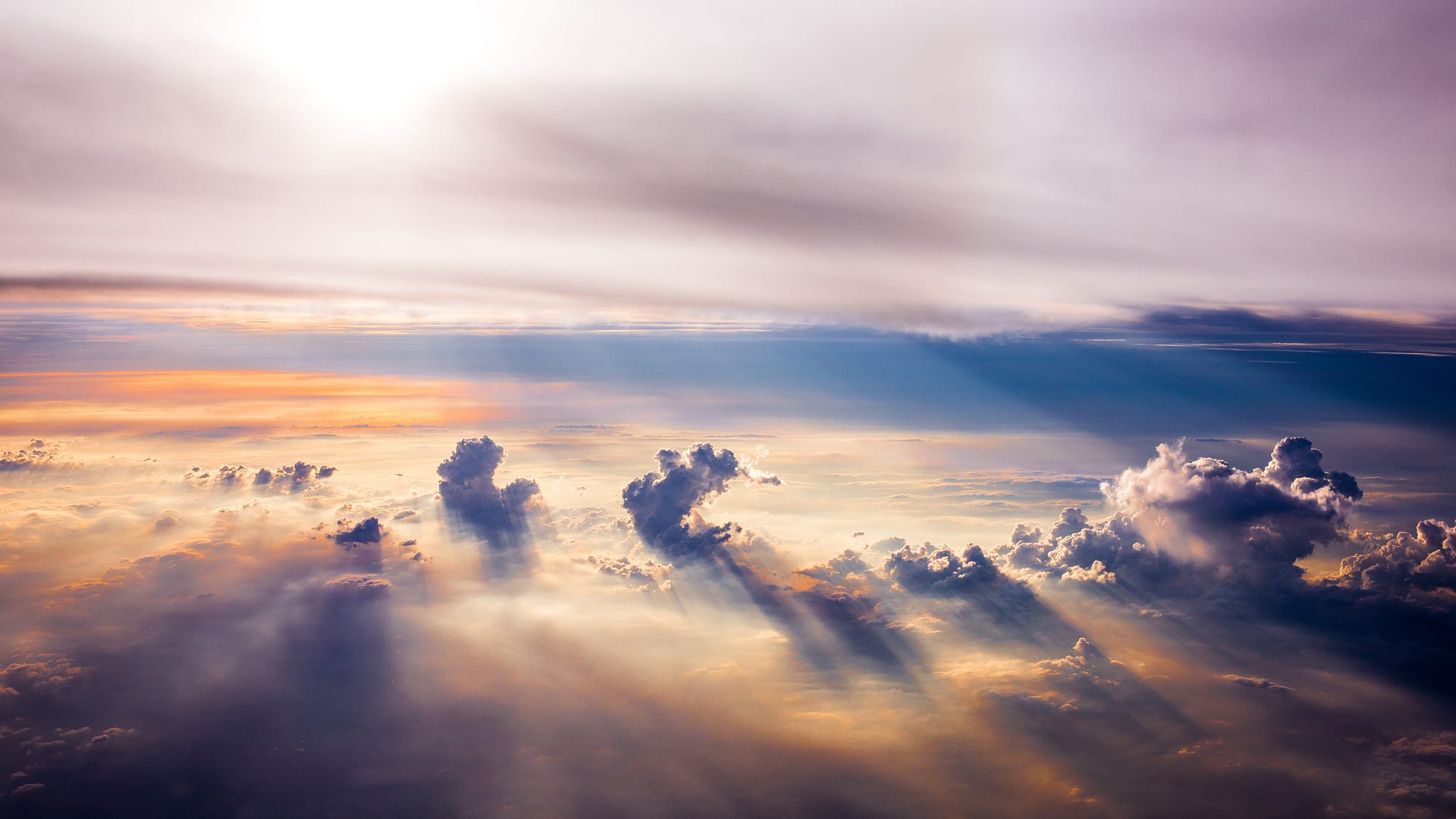 Download Horizon Sky Sunbeam Nature Cloud HD Wallpaper