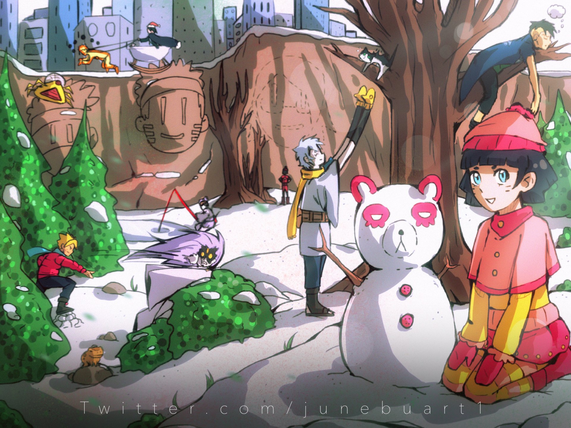 Download Frog Kakashi Hatake Himawari Uzumaki Snow Cat Mitsuki (Naruto ...