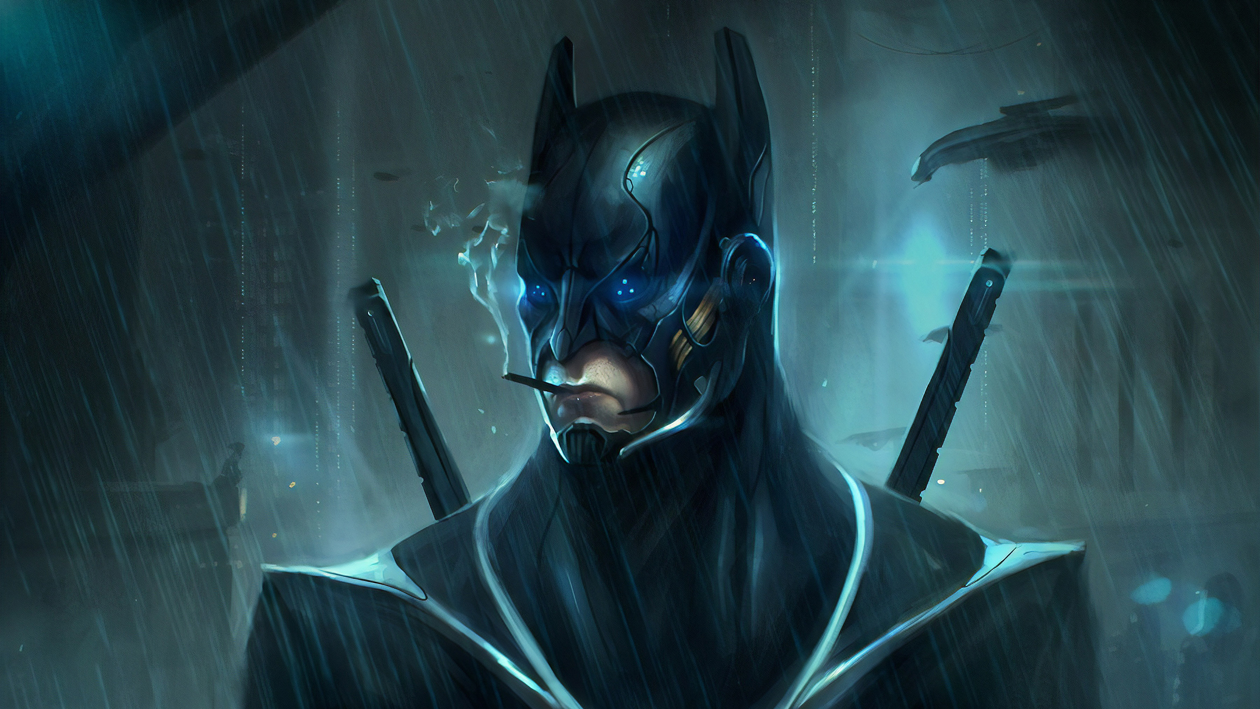 Download Cyberpunk Rain DC Comics Comic Batman HD Wallpaper by Tom Edwards
