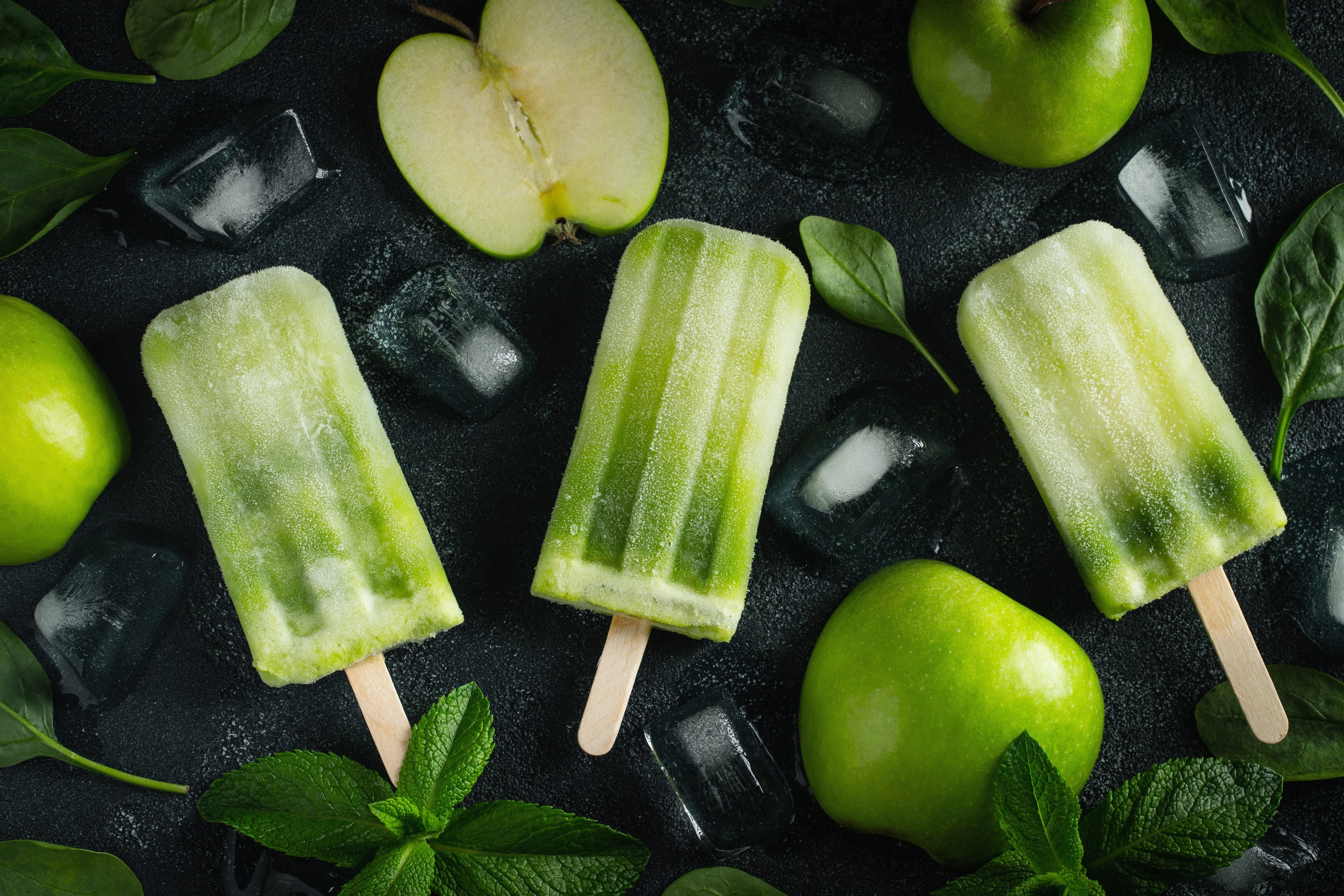 Download Still Life Ice Cream Ice Cube Apple Fruit Food Popsicle HD ...