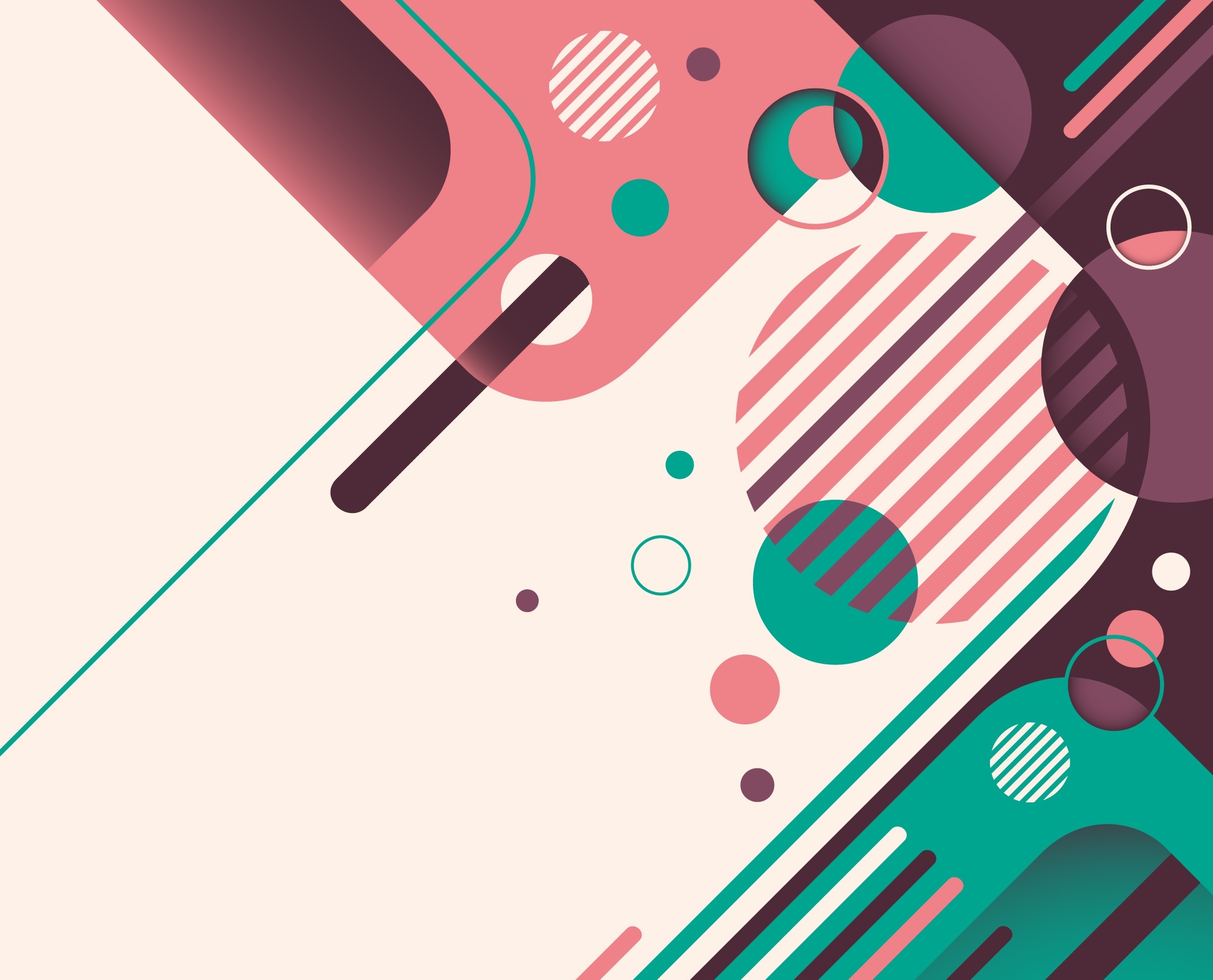 Download Geometry Colors Circle Abstract Shapes HD Wallpaper