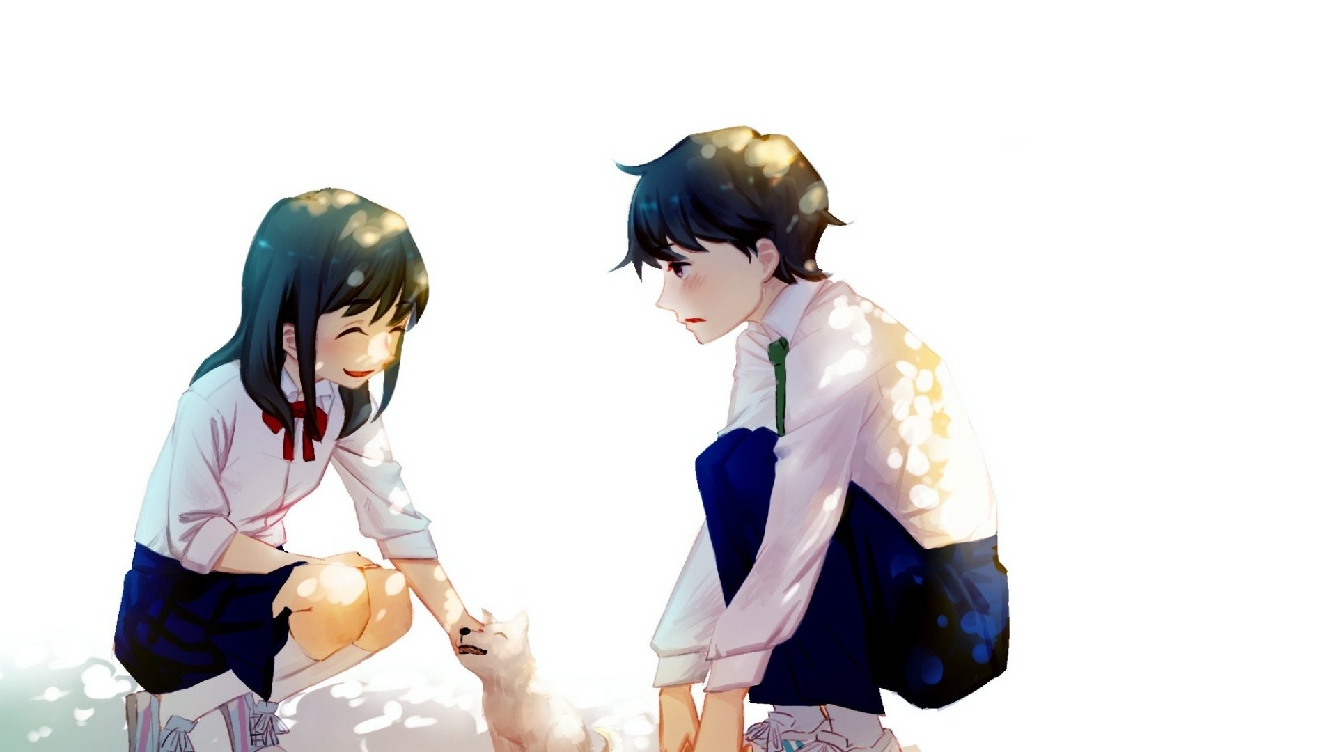 Download Kotarō Azumi Akane Mizuno Anime Tsuki Ga Kirei HD Wallpaper