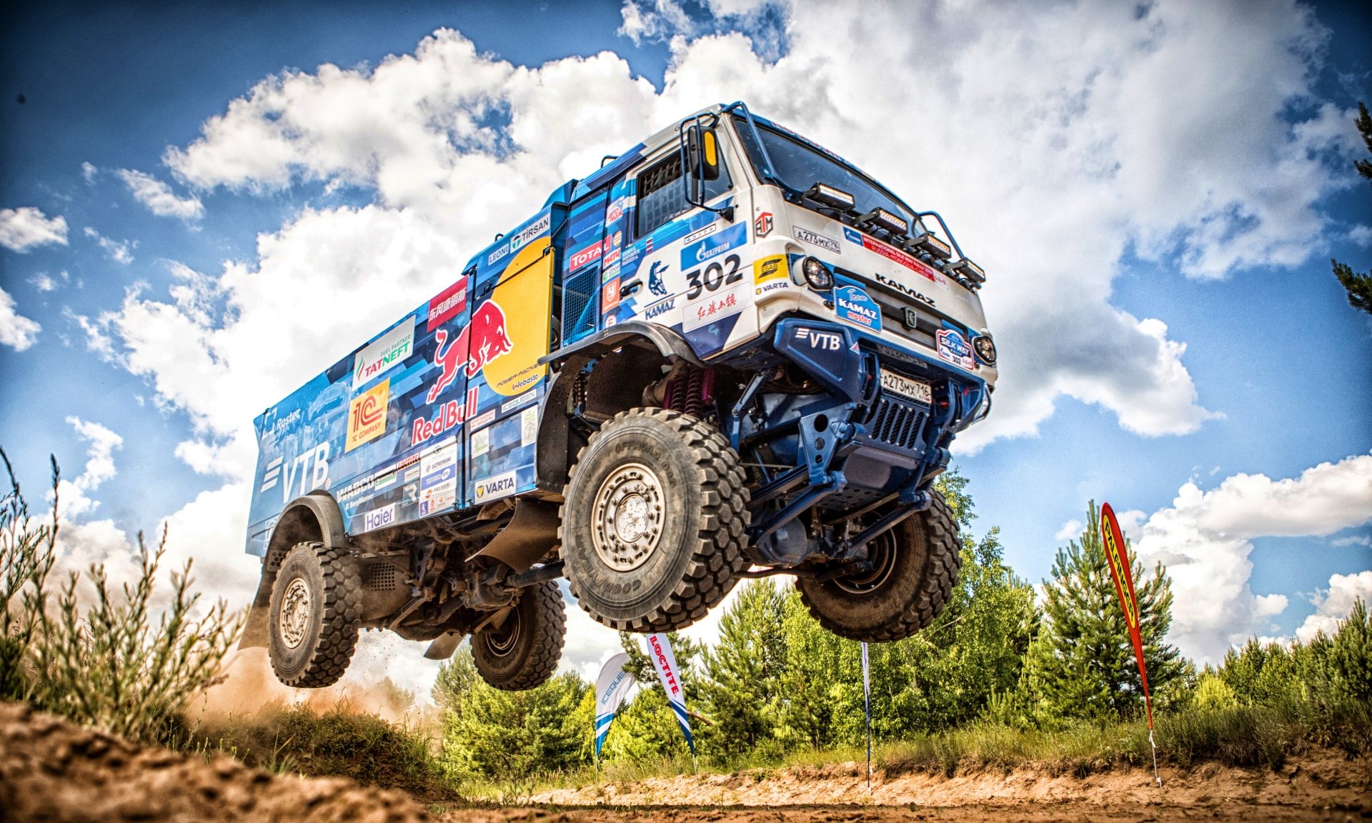 Download Red Bull Kamaz Vehicle Rallying Sports 4k Ultra HD Wallpaper