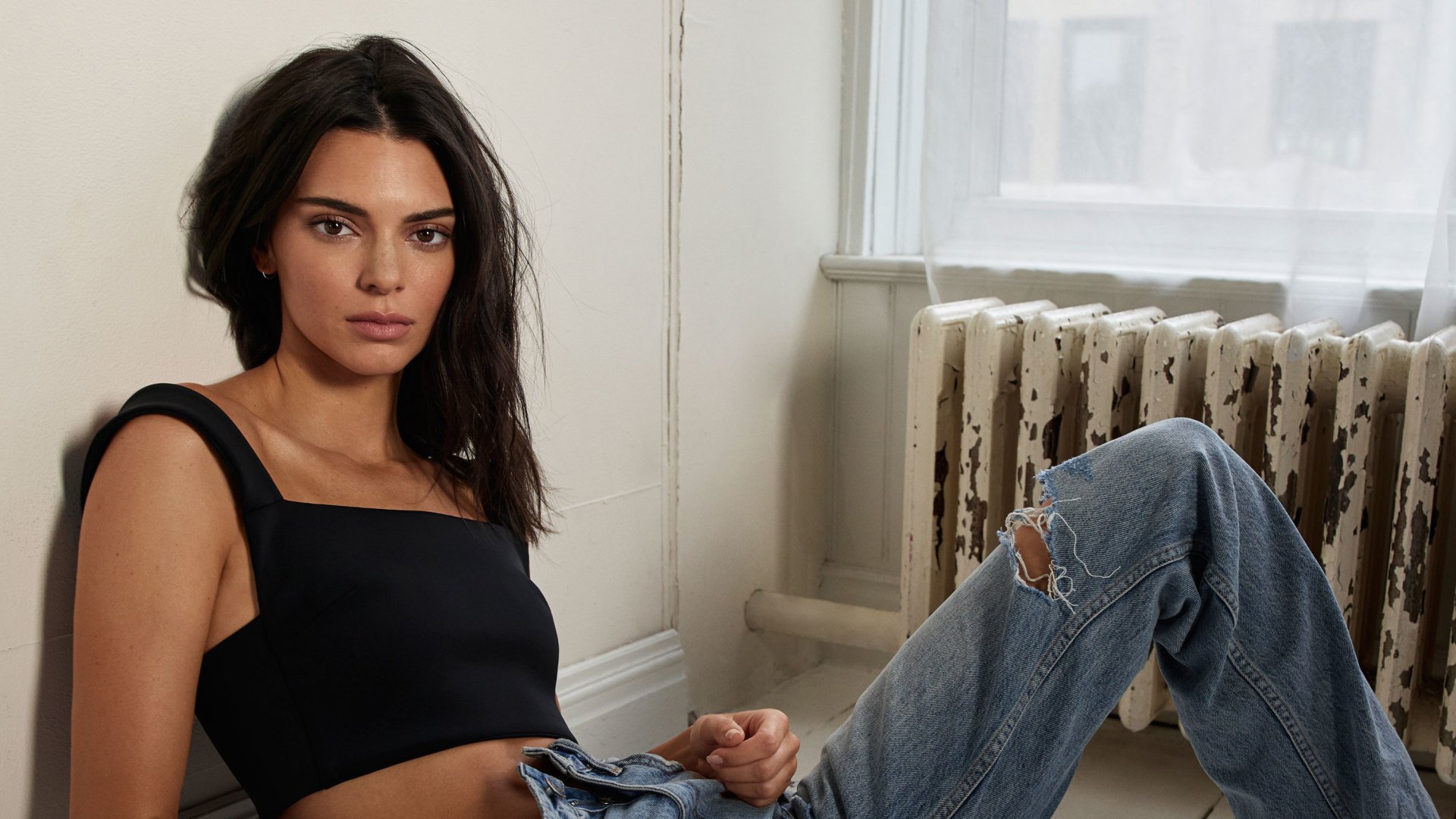 Download Brunette Denim American Model Celebrity Kendall Jenner Hd