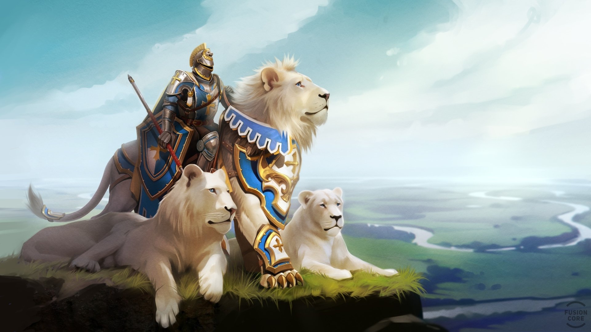 2K Quad HD — Lion Knight: Armored Fantasy Warrior by Alexandra ...