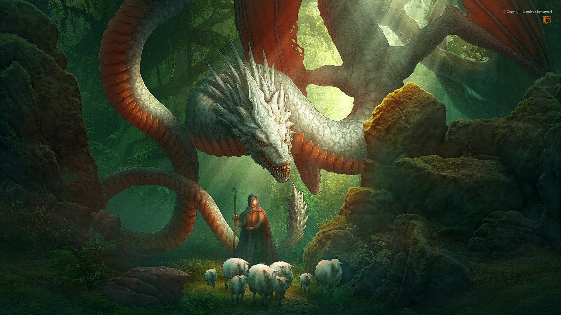 Download Sheep Fantasy Dragon HD Wallpaper by Kerem Beyit