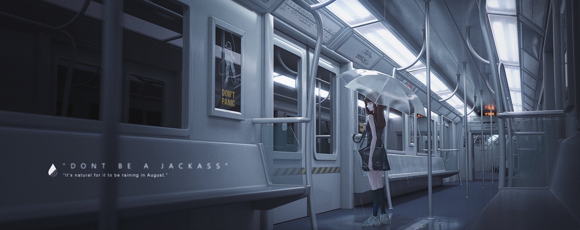 School Uniform Sadness in Train - Anime HD Wallpaper by Baka