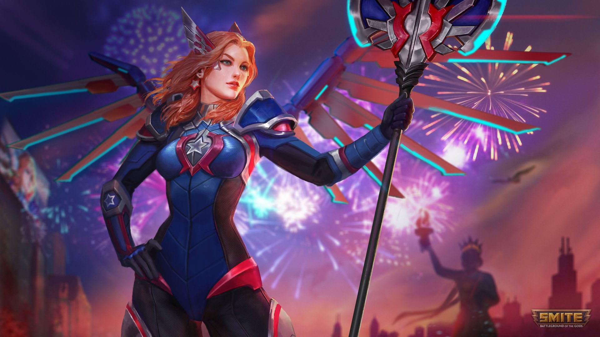 Download Nike (Smite) Video Game Smite 4k Ultra HD Wallpaper