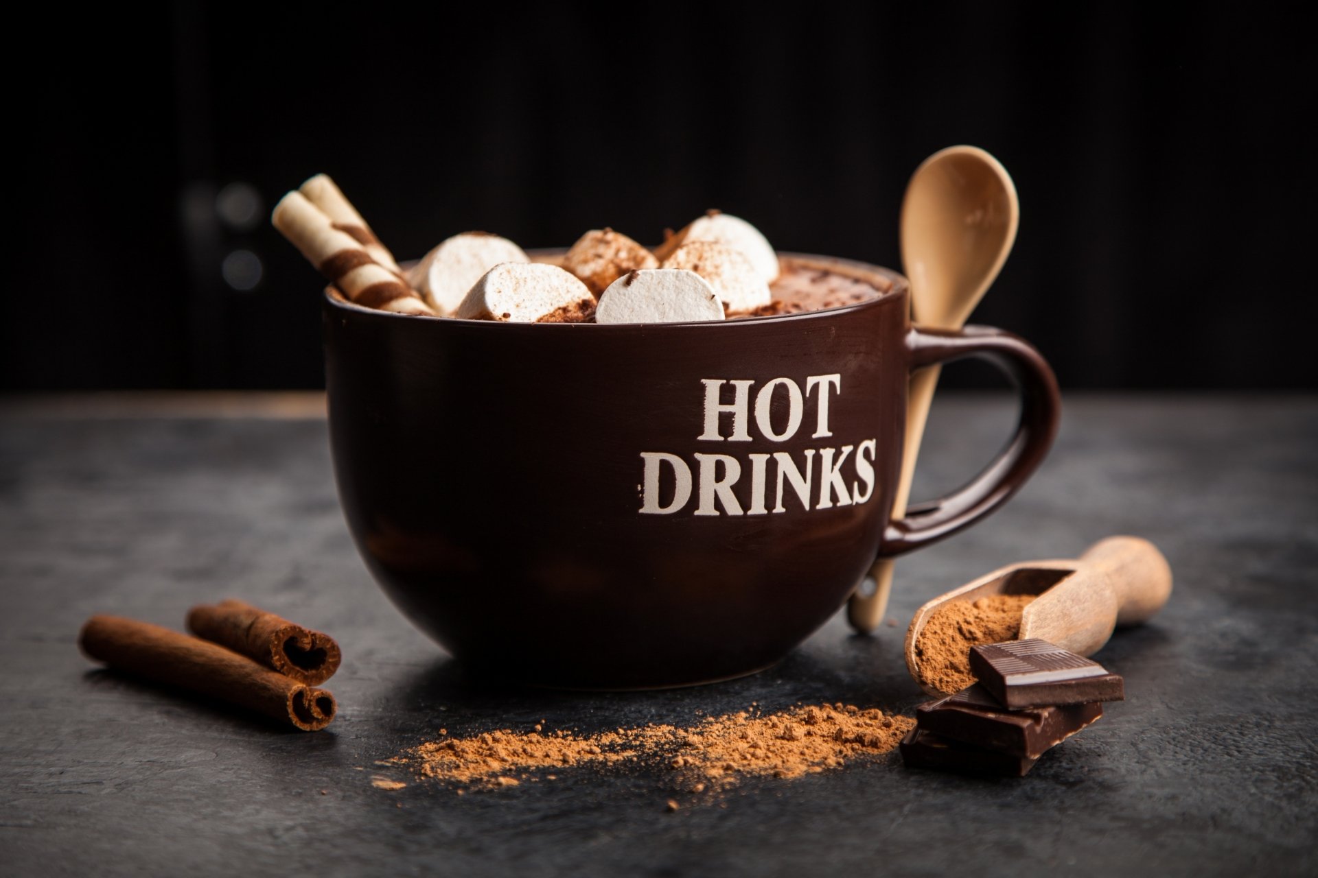 2K Quad HD Still-Life: Marshmallow Hot Chocolate in a Cup | 3000x2000 ...