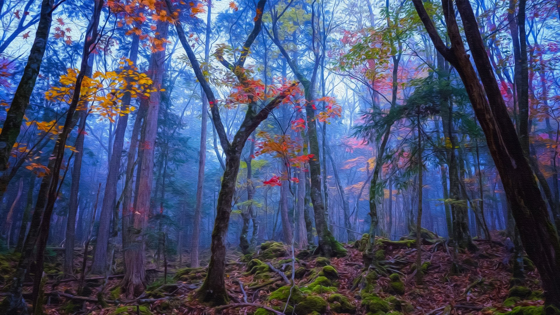 Into The Forest - Fine Oil on Canvas by Manufan63 | 3840x2160 ...