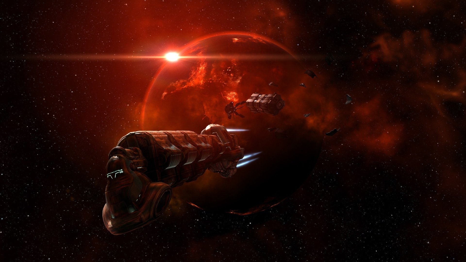 Download Spaceship Planet Space Video Game EVE Online HD Wallpaper