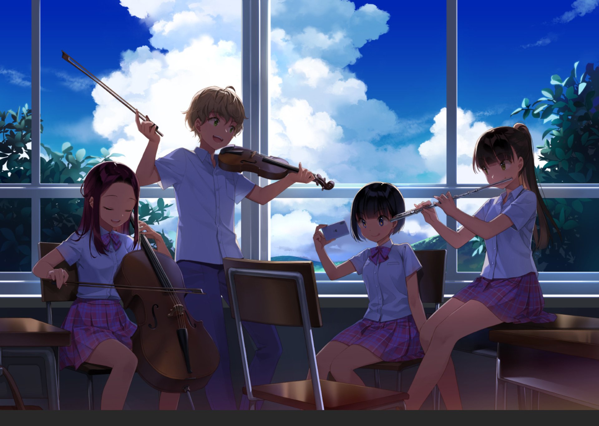 Download Instrument Classroom Anime Music HD Wallpaper by SALT