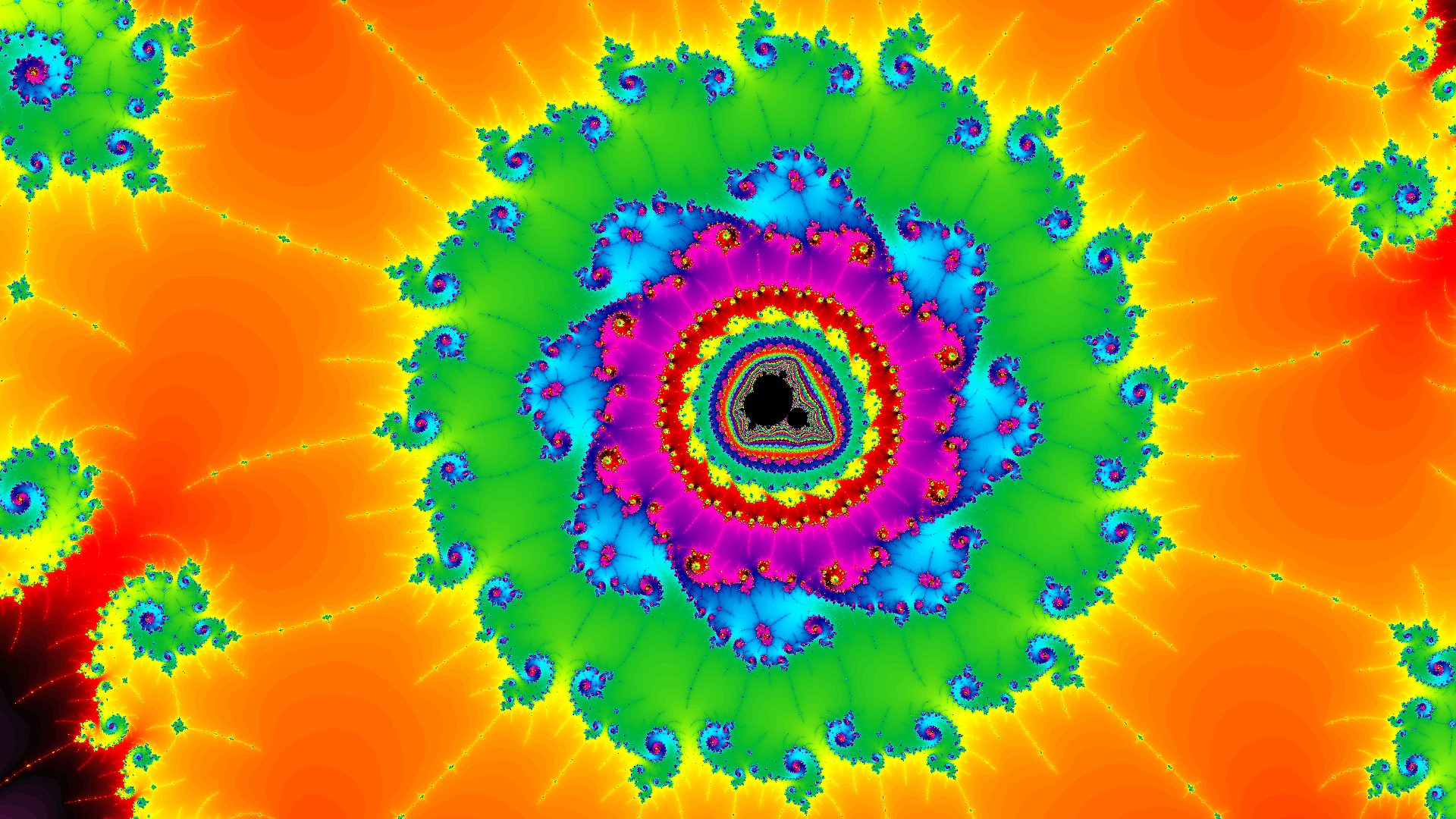 Download Colorful Shapes Circle Abstract Fractal HD Wallpaper