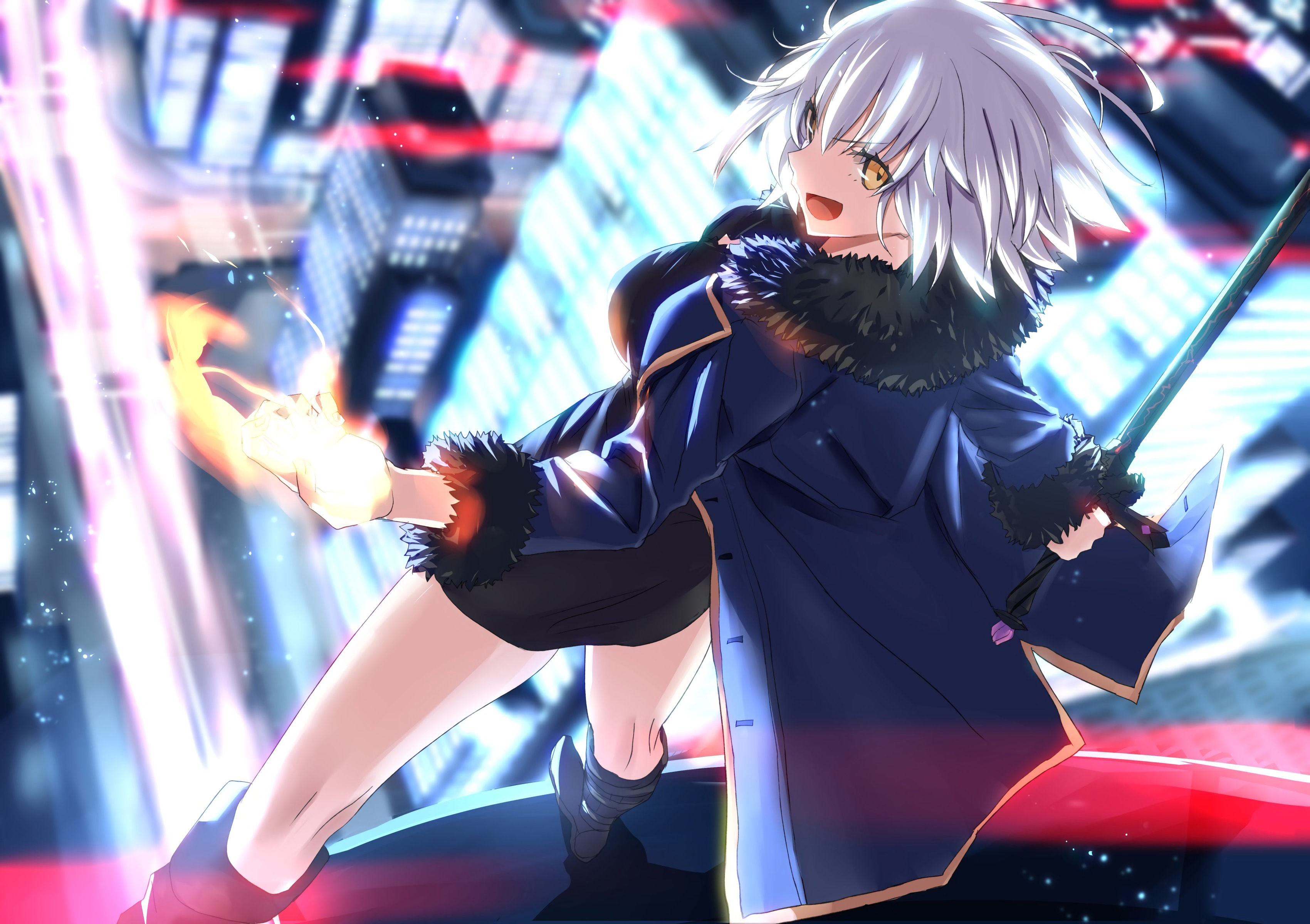 Jeanne d'Arc Alter HD Wallpaper - Blazing Eyes by つーはん