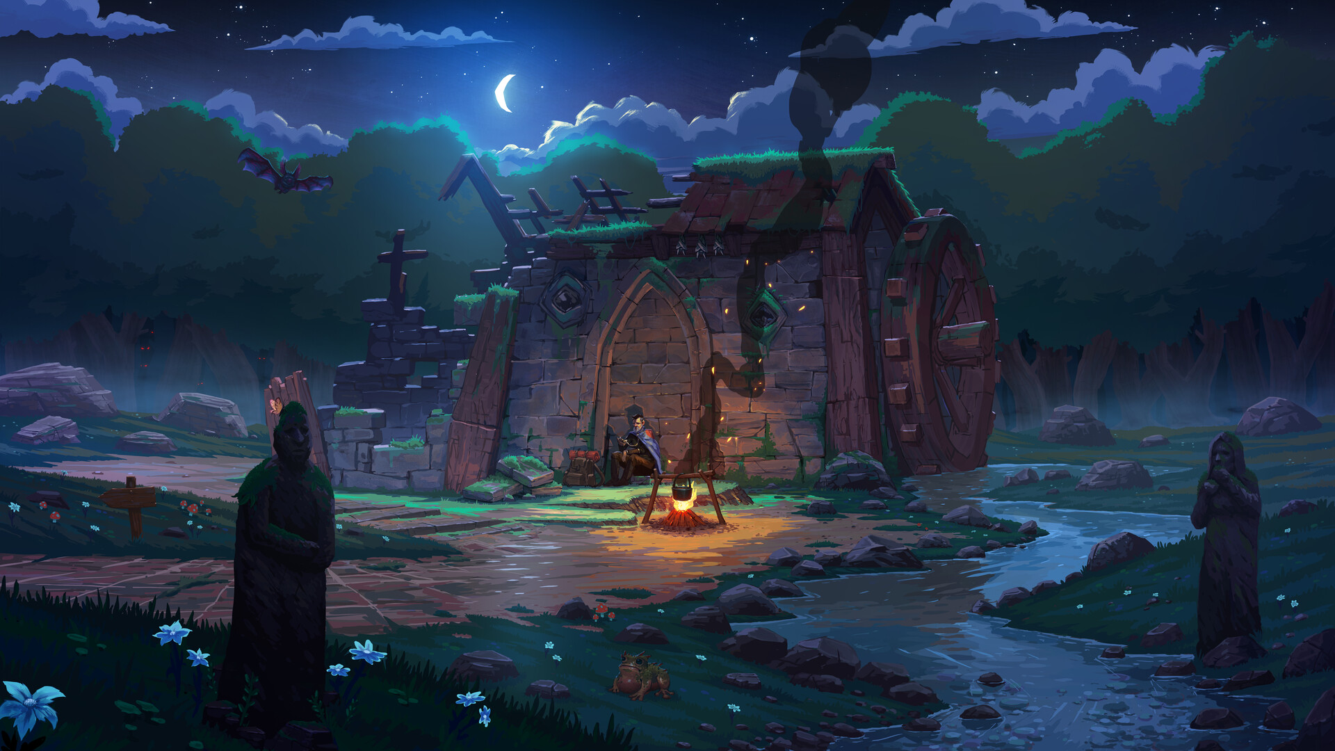 Download Building Statue Fantasy Men HD Wallpaper by Beau Lamb