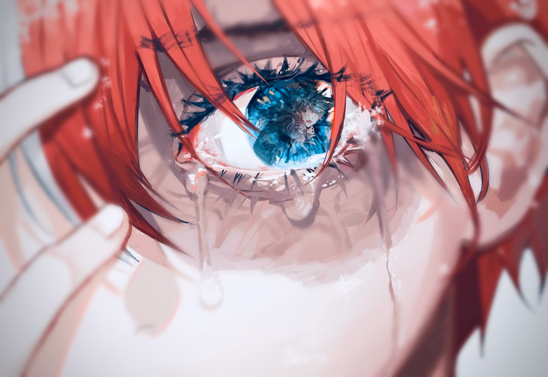 Shoto Todoroki’s Intense Anime Eye – HD My Hero Academia Wallpaper