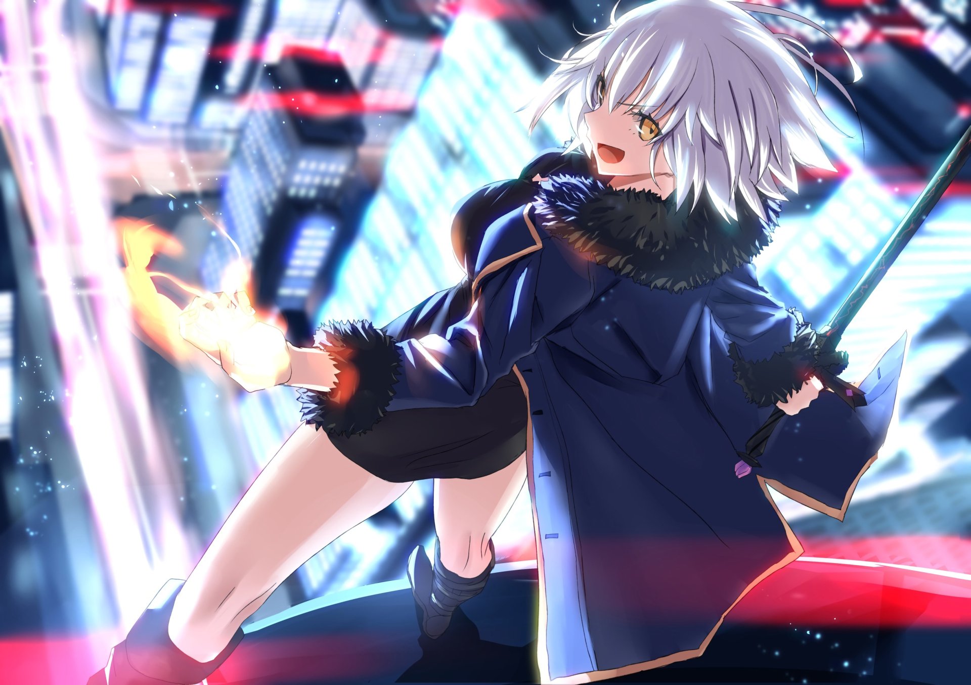 Jeanne d'Arc Alter HD Wallpaper - Blazing Eyes by つーはん