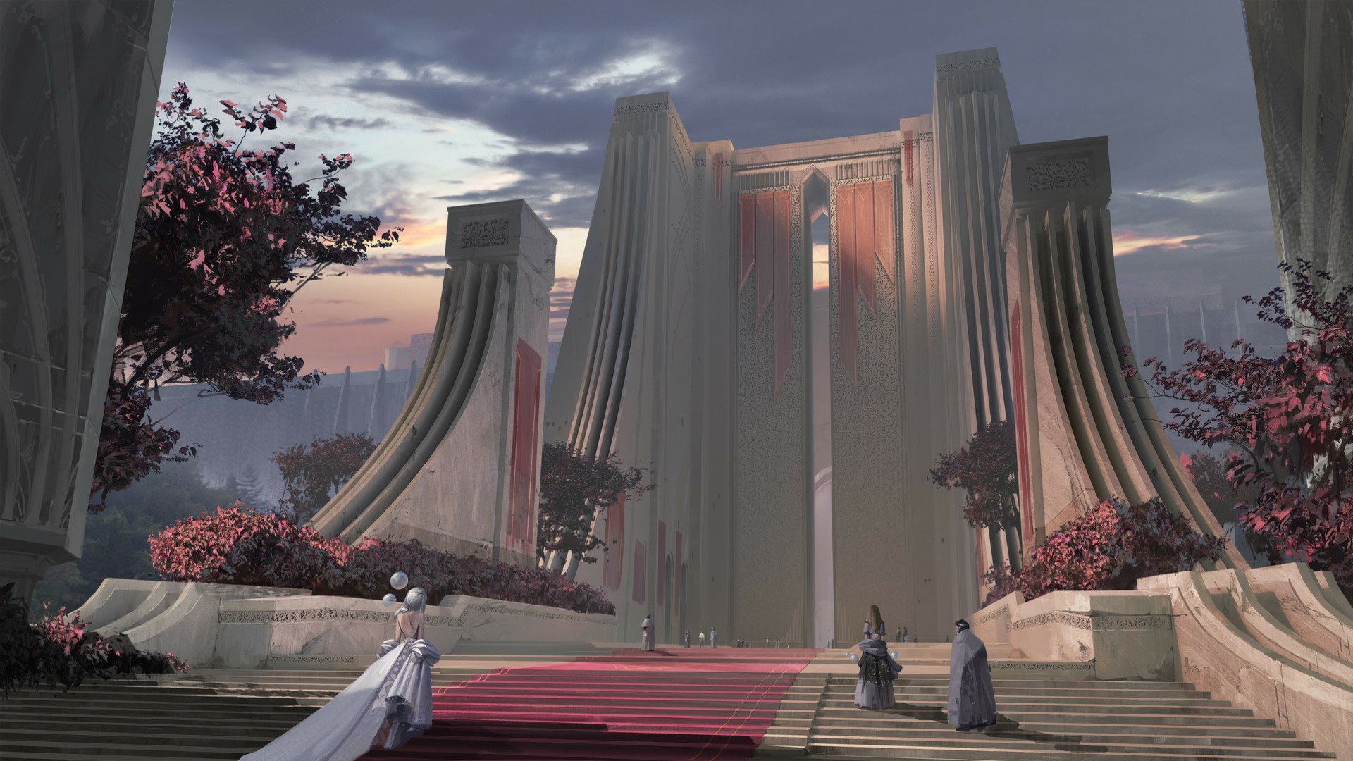 Download Fantasy Building HD Wallpaper by Quy Ho | 1920x1080 ...