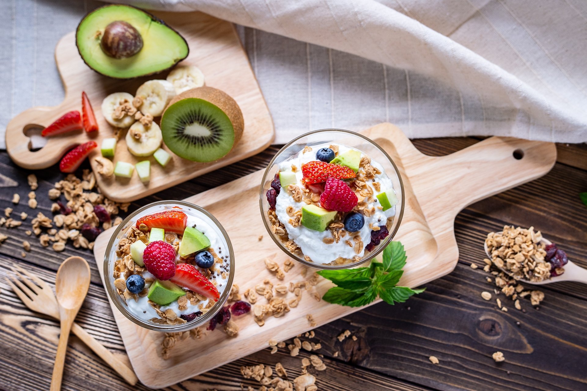 Download Avocado Kiwi Still Life Muesli Fruit Berry Food Breakfast 4k ...