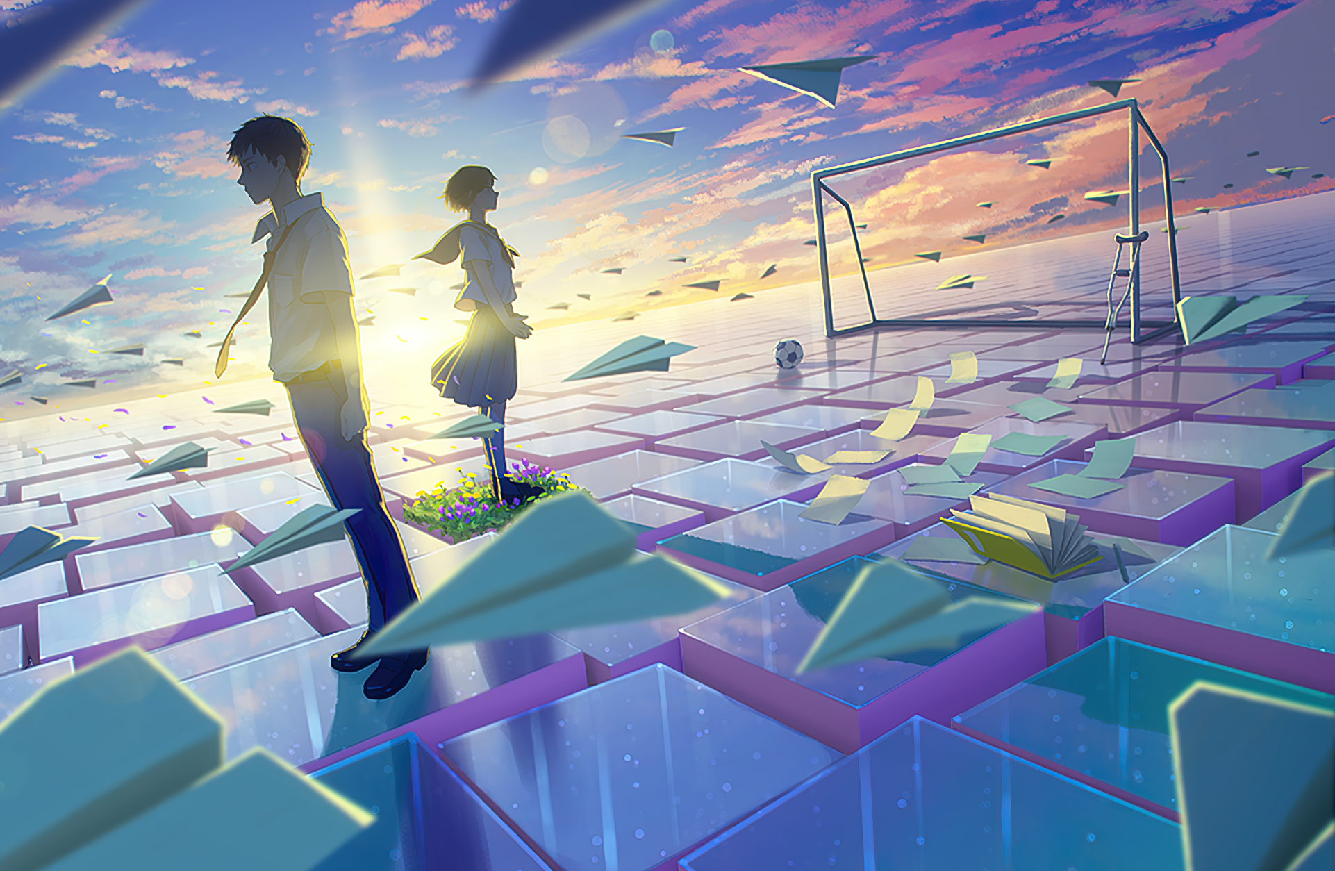 Original Anime Dreams: HD Wallpaper at Twilight Maze by hiko