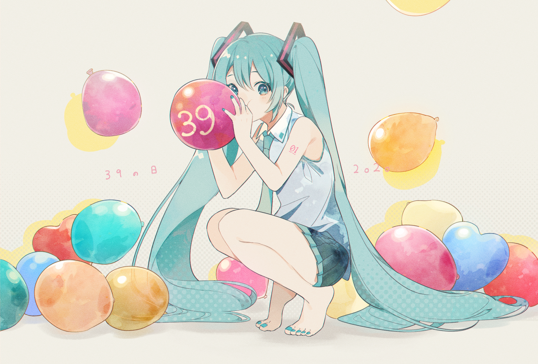 Download Hatsune Miku Anime Vocaloid HD Wallpaper by おむたつ/omutatsu