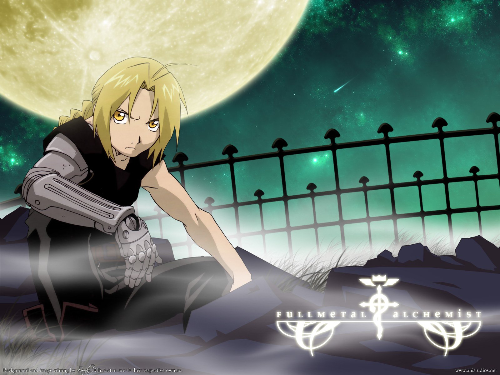 Edward Elric HD Wallpaper | Fullmetal Alchemist Night Scene | 1600x1200 ...