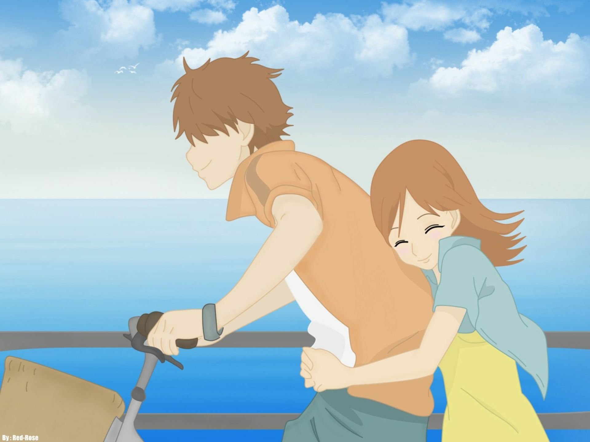 Download Nanami Takahashi Motoharu Yano Anime We Were There HD Wallpaper