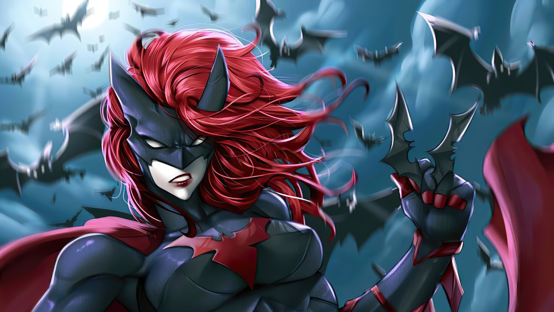 Download Red Hair DC Comics Comic Batwoman HD Wallpaper by Hibren Art