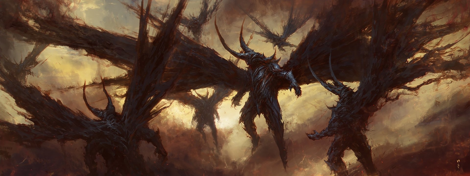 Harbinger of the Abyss — HD Fantasy Demon Wallpaper by Chris Cold ...