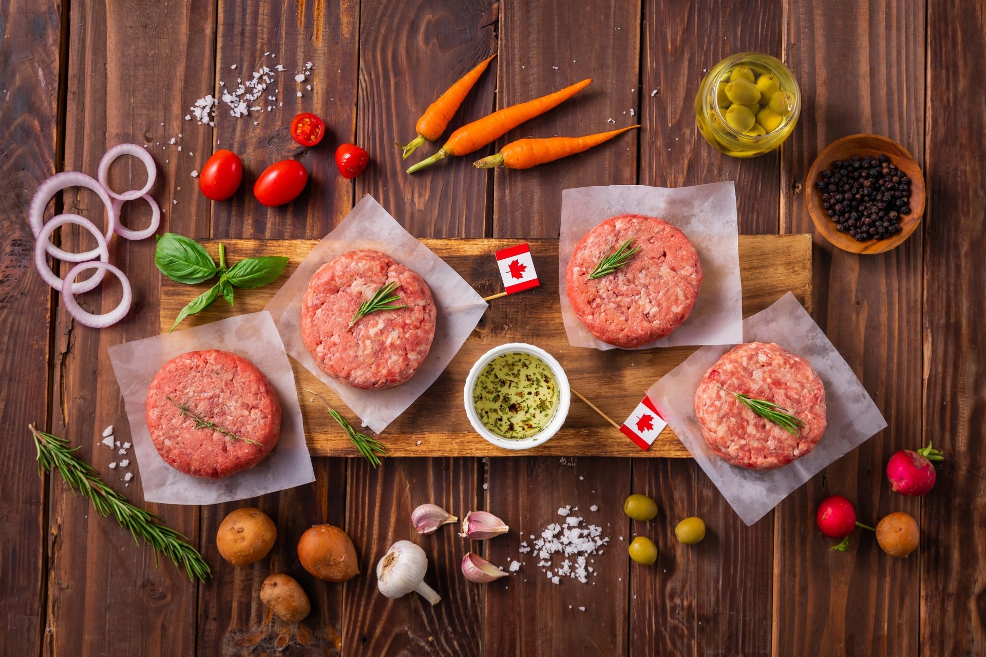 Download Still Life Vegetable Food Meat HD Wallpaper