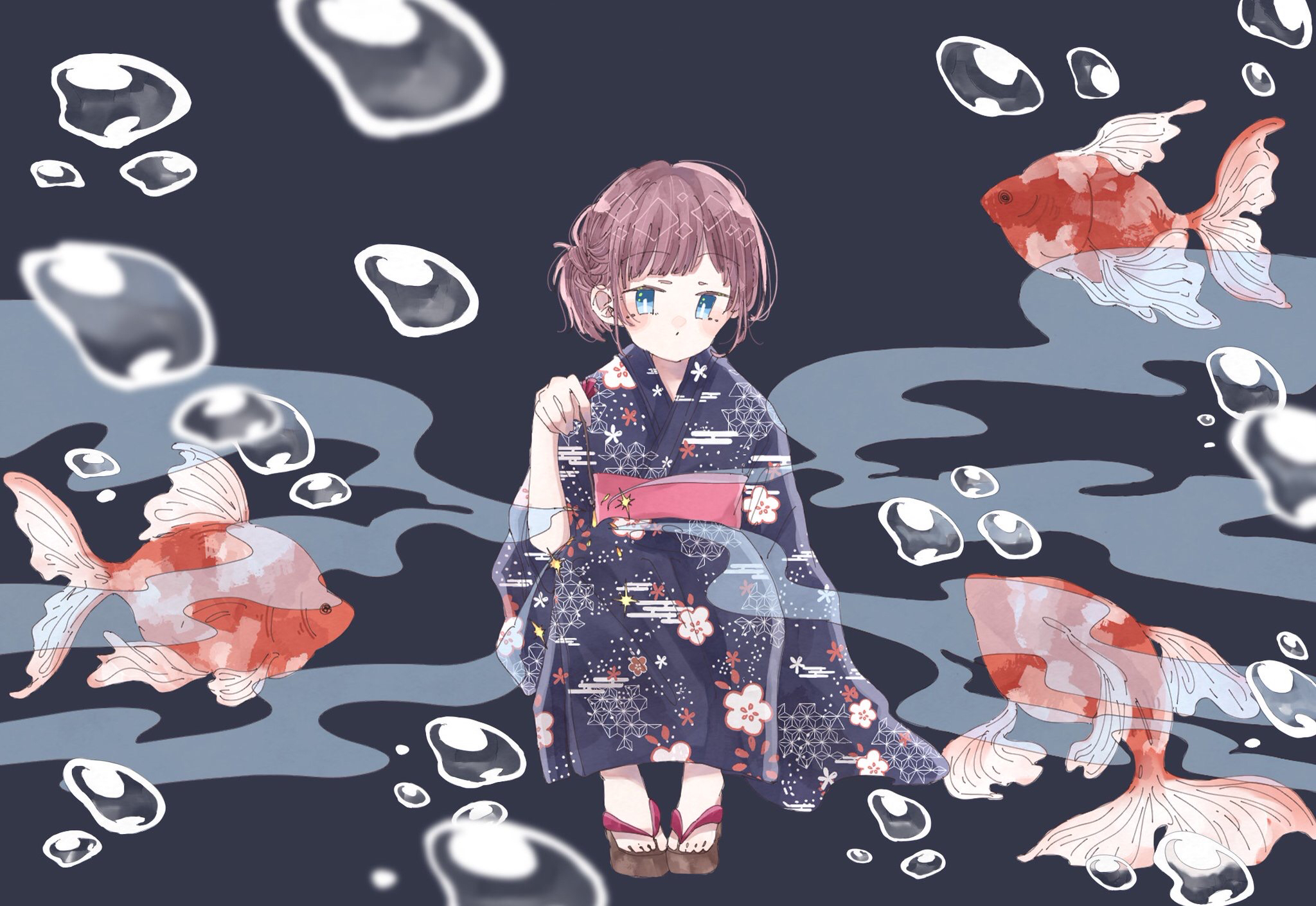 Download Fish Anime Original HD Wallpaper by muto