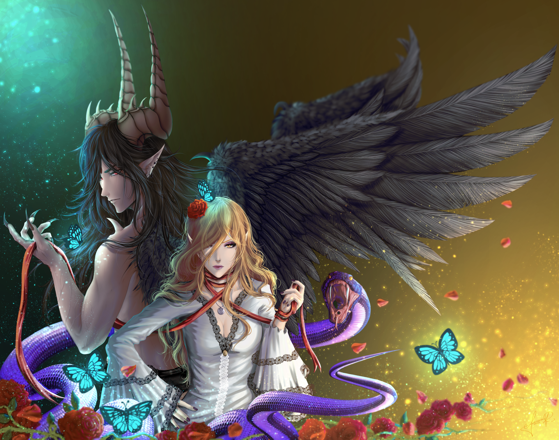 Lucifer and Aurora by AuroraArchangel
