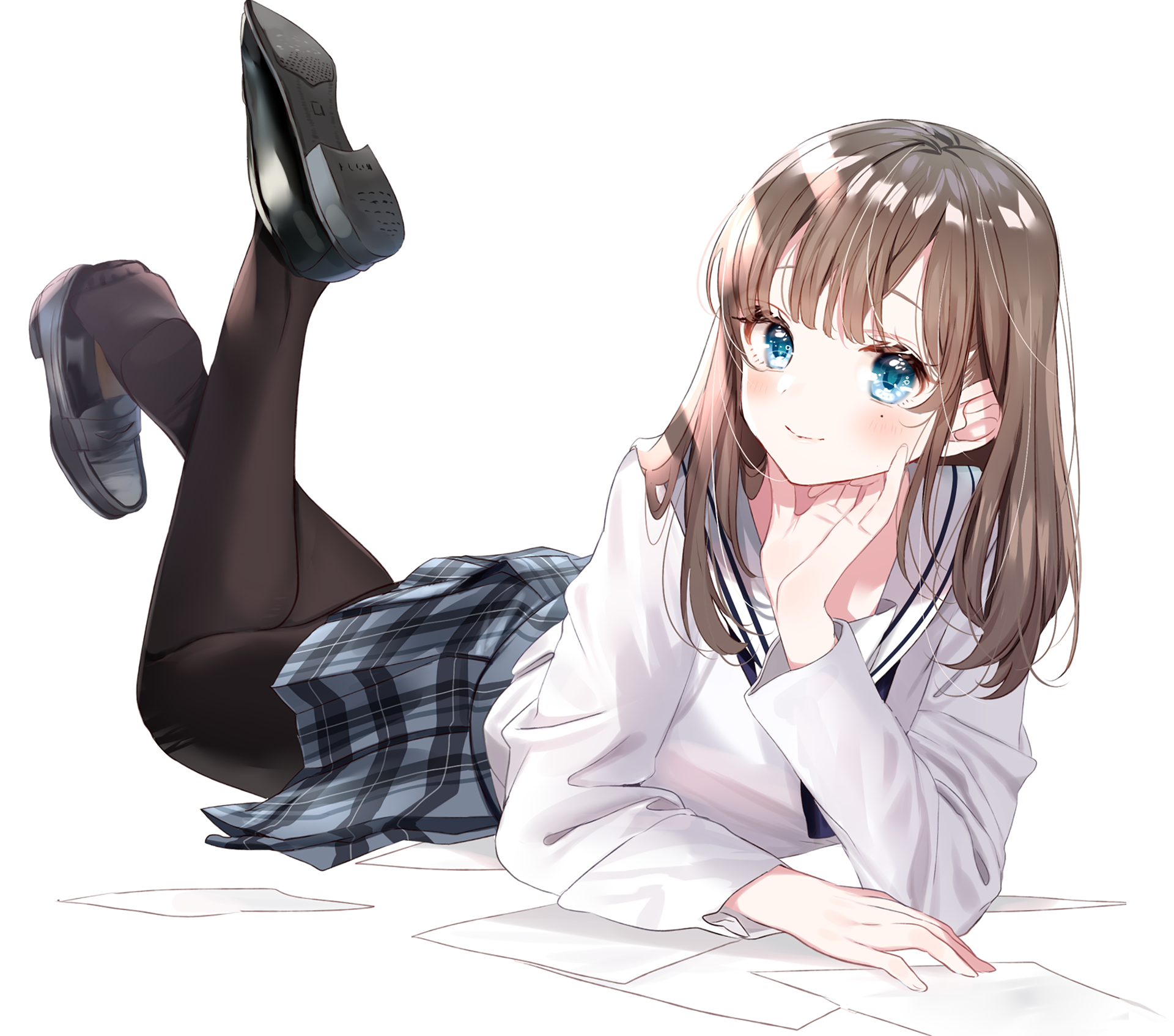Stunning HD Anime Girl Wallpaper with Bright Blue Eyes by Misumi ...
