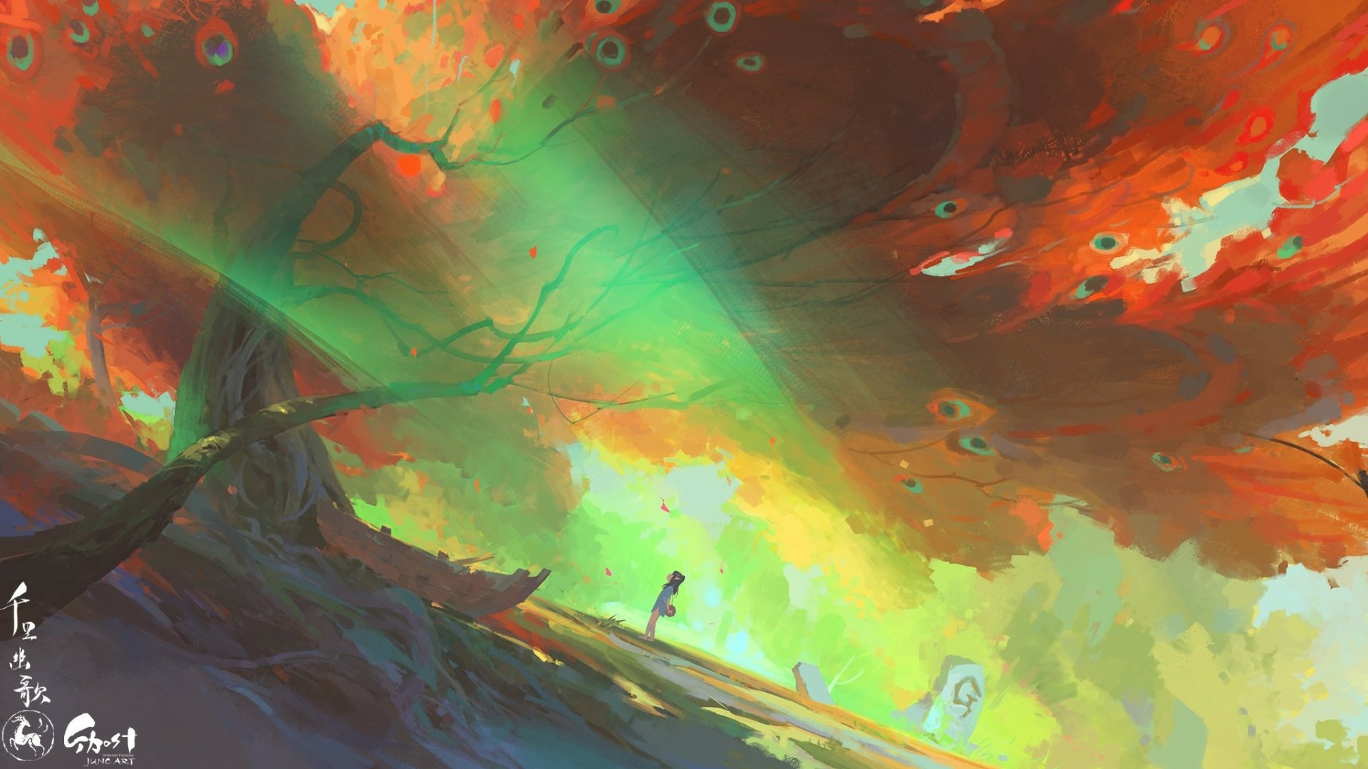 Download Anime Tree HD Wallpaper by wenjun lin