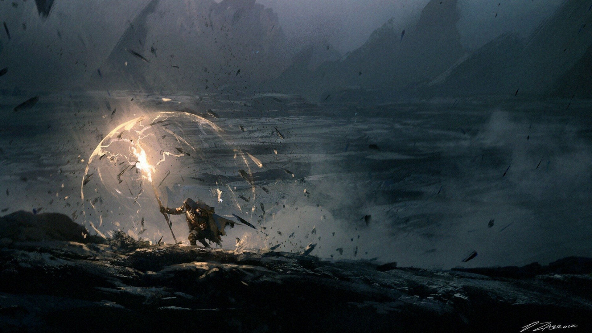 Epic Sorcerer’s Magic: Fantasy HD Wallpaper by Darek Zaborcki