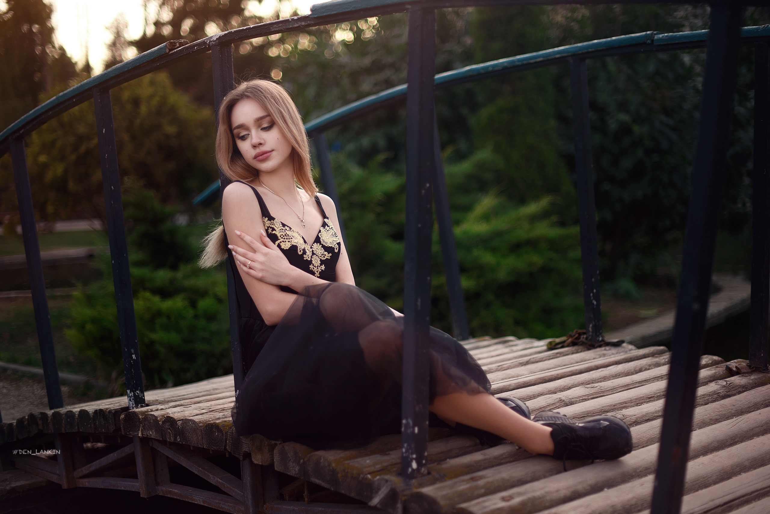 Download Model Blonde Dress Woman Mood Hd Wallpaper By Denis Lankin