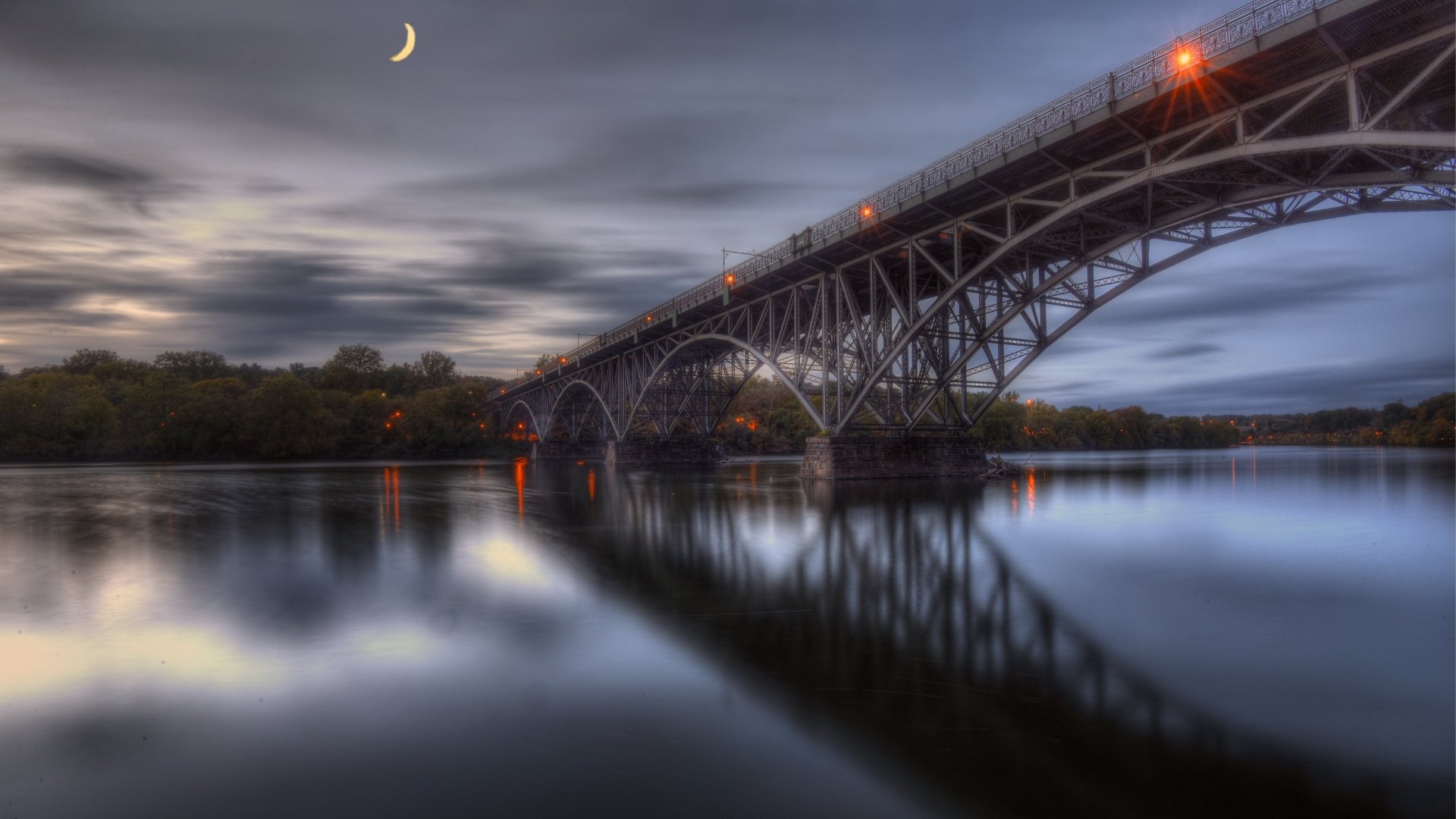 Download Moon River Man Made Bridge 4k Ultra HD Wallpaper