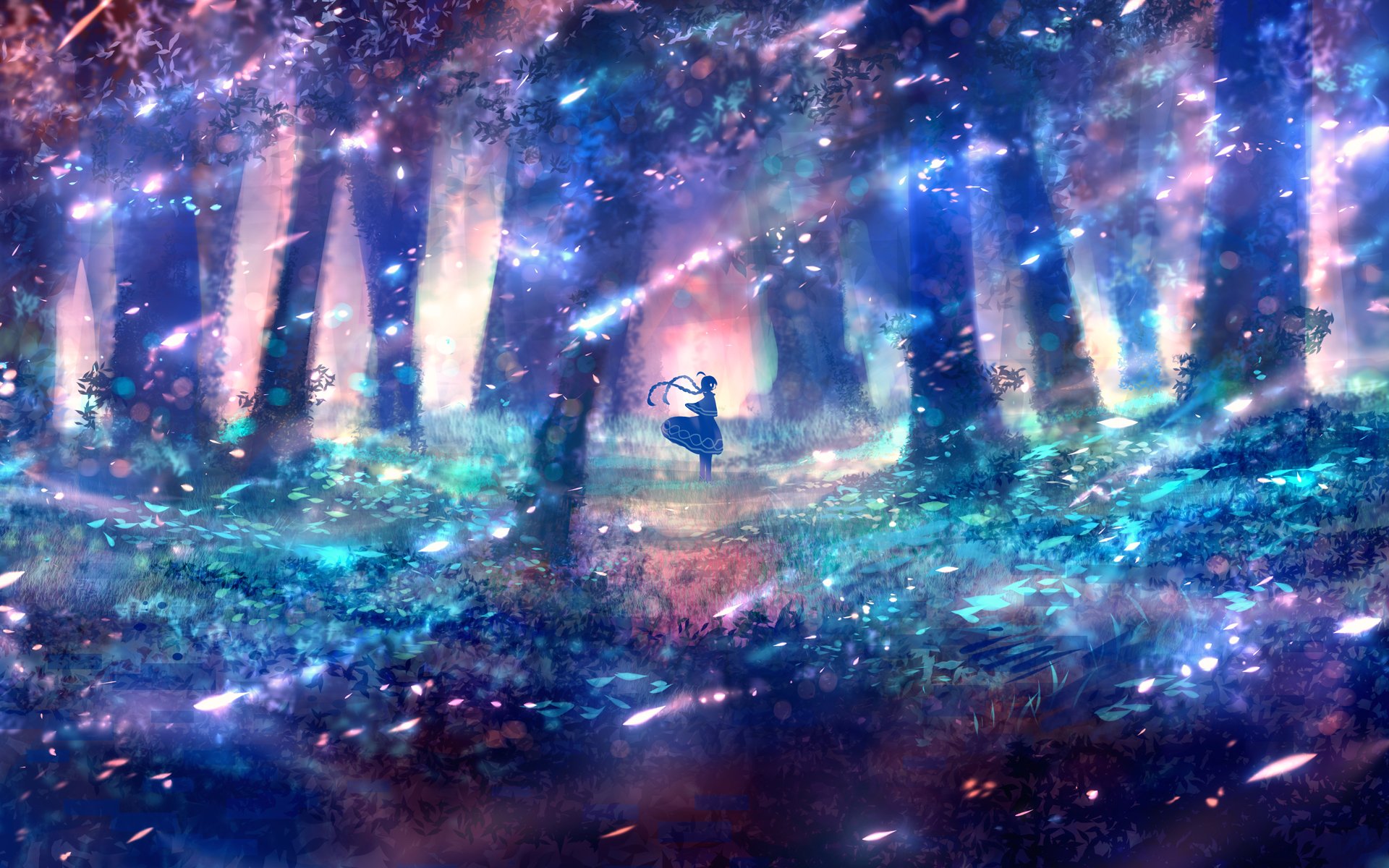 Enchanting Anime Forest HD Wallpaper