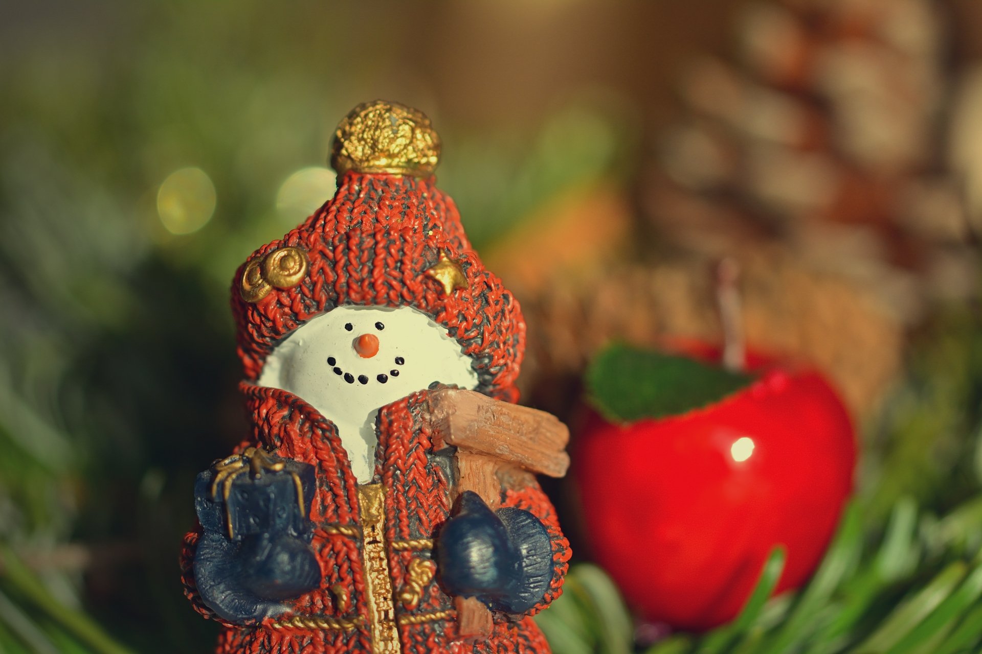 Download Christmas Photography Snowman 4k Ultra HD Wallpaper