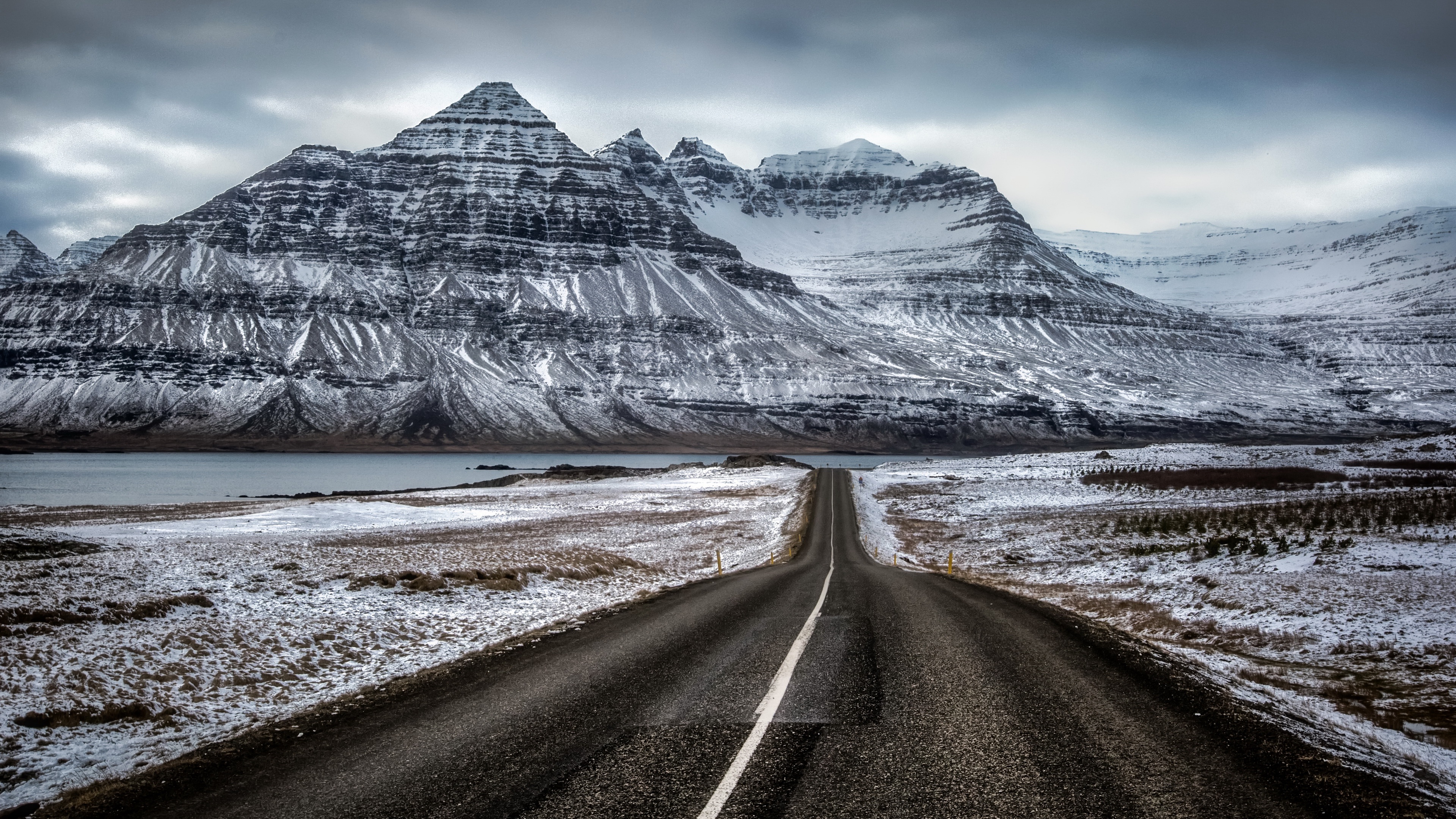 Icelandic Mountain Road 4K Ultra HD Wallpaper