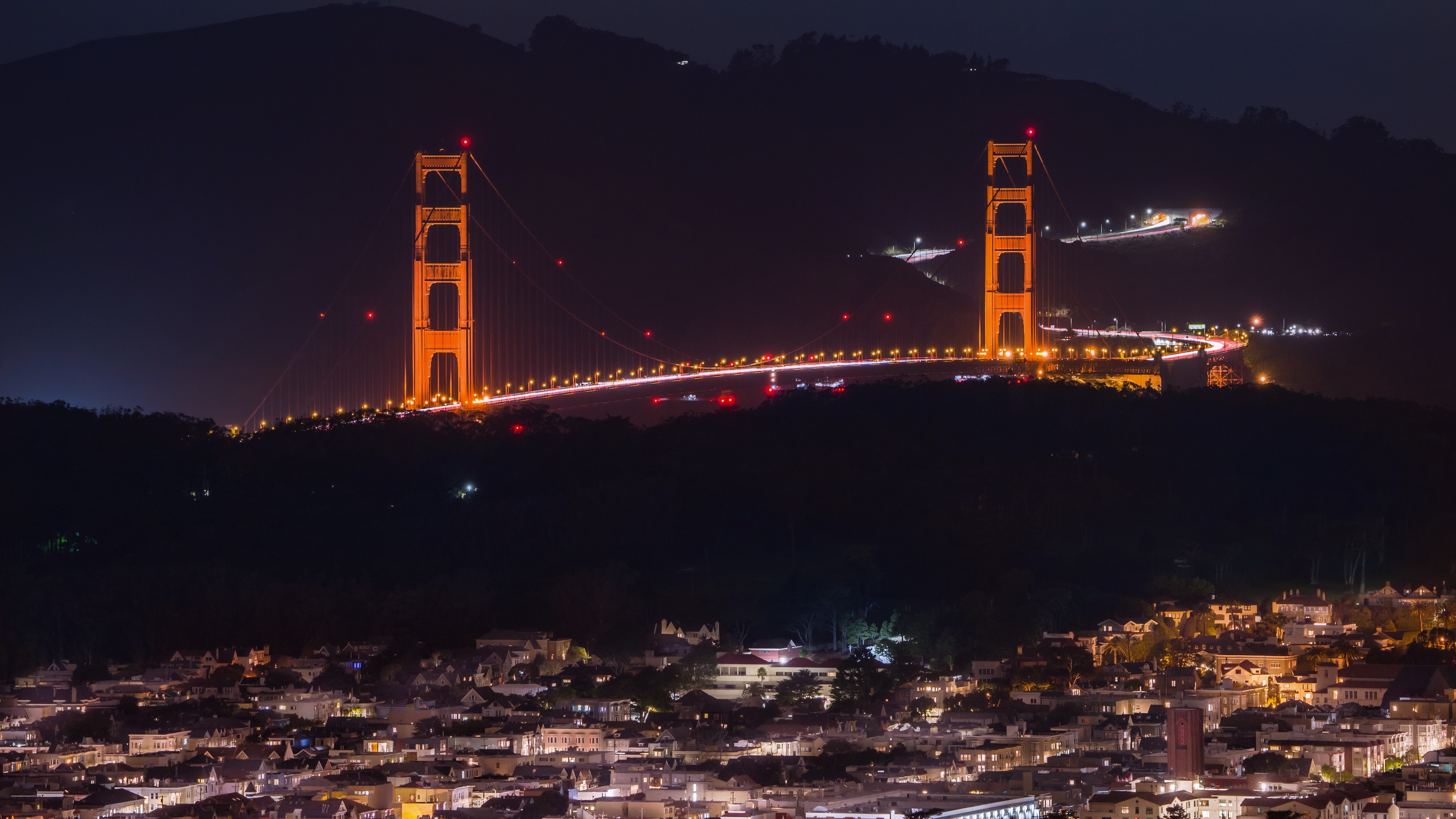 Download Bridge Night San Francisco California USA Man Made Golden Gate ...