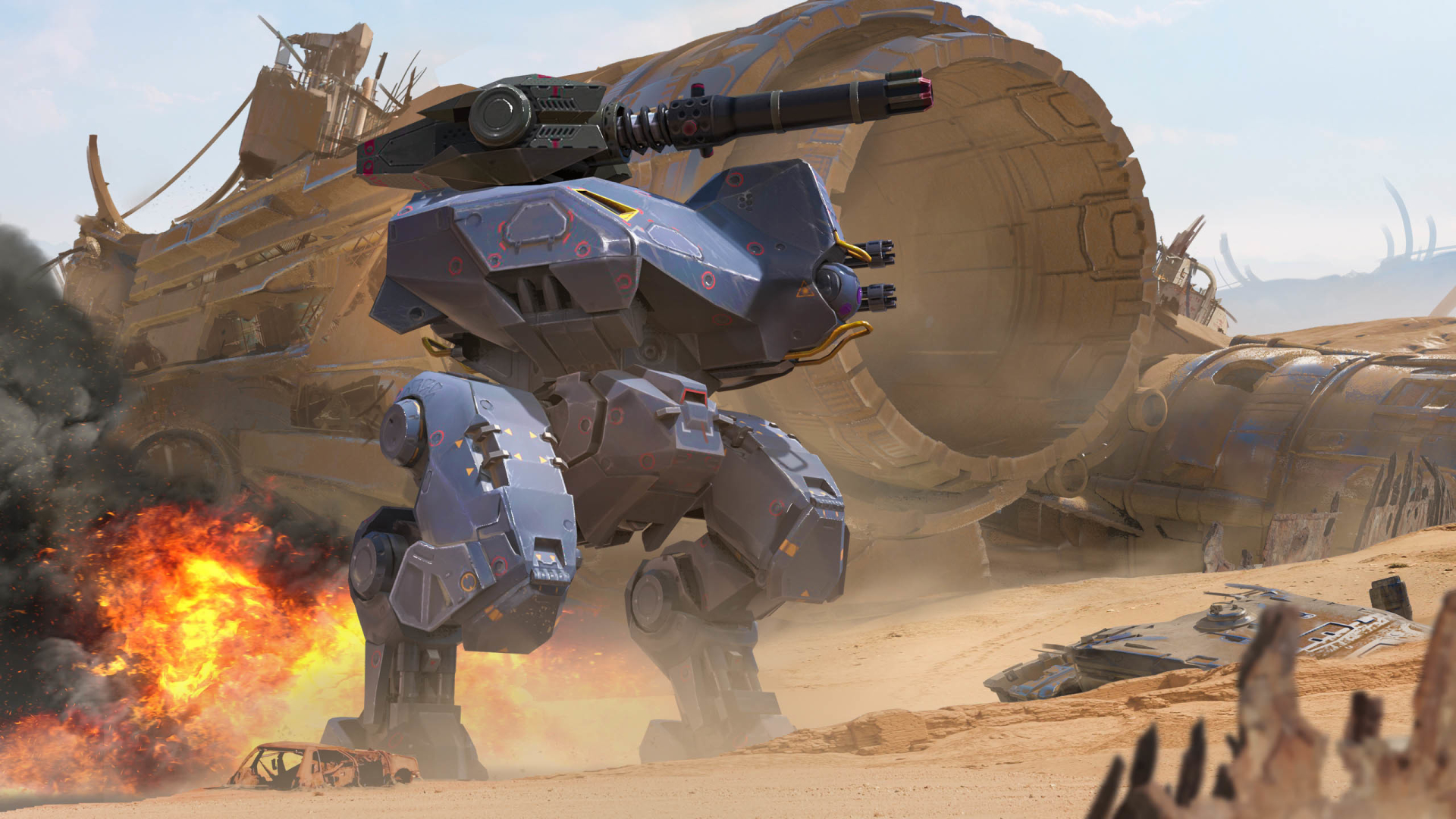 Intense War Robots Combat HD Wallpaper