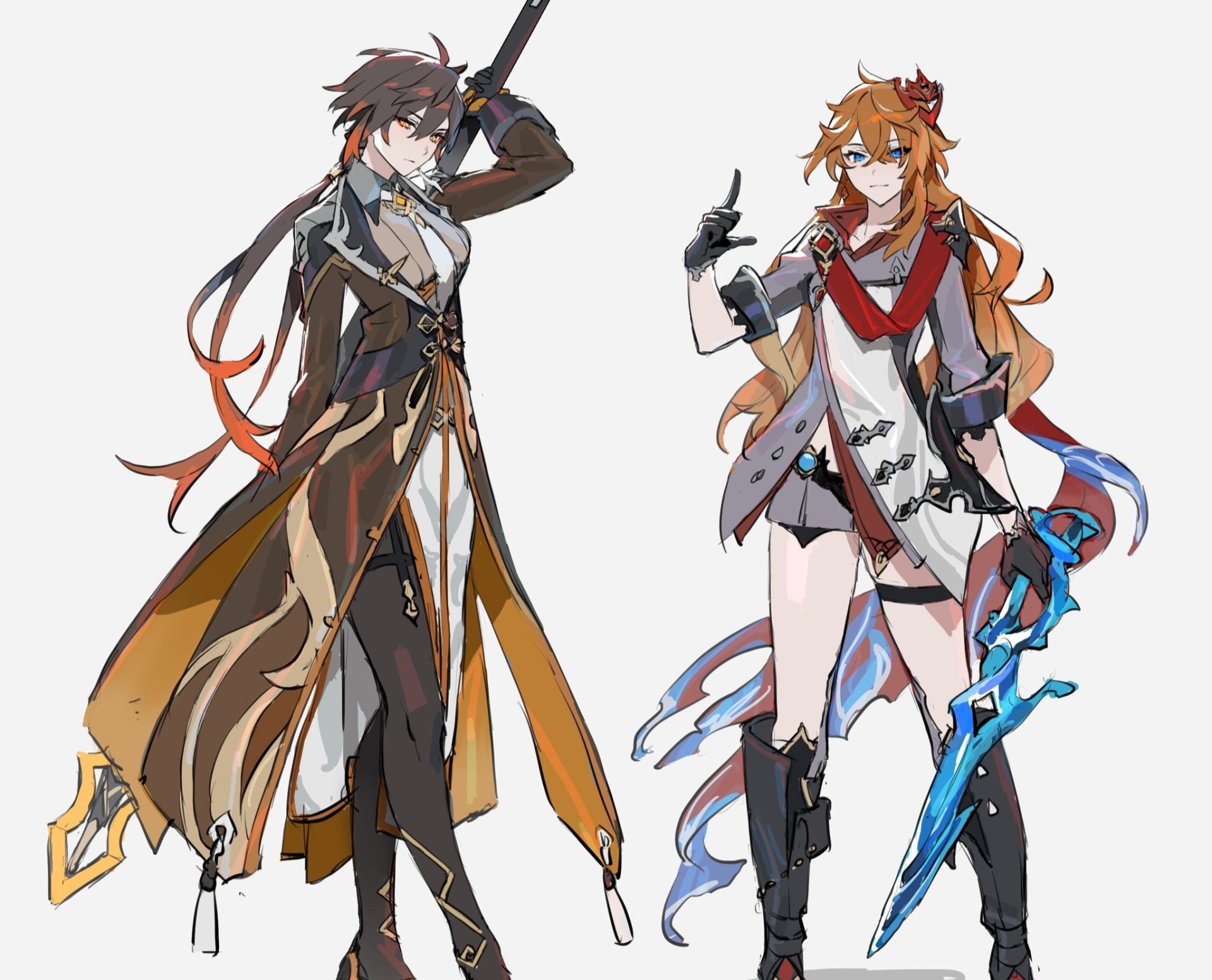 Download Genderbend Tartaglia Childe (Genshin Impact) Zhongli (Genshin ...