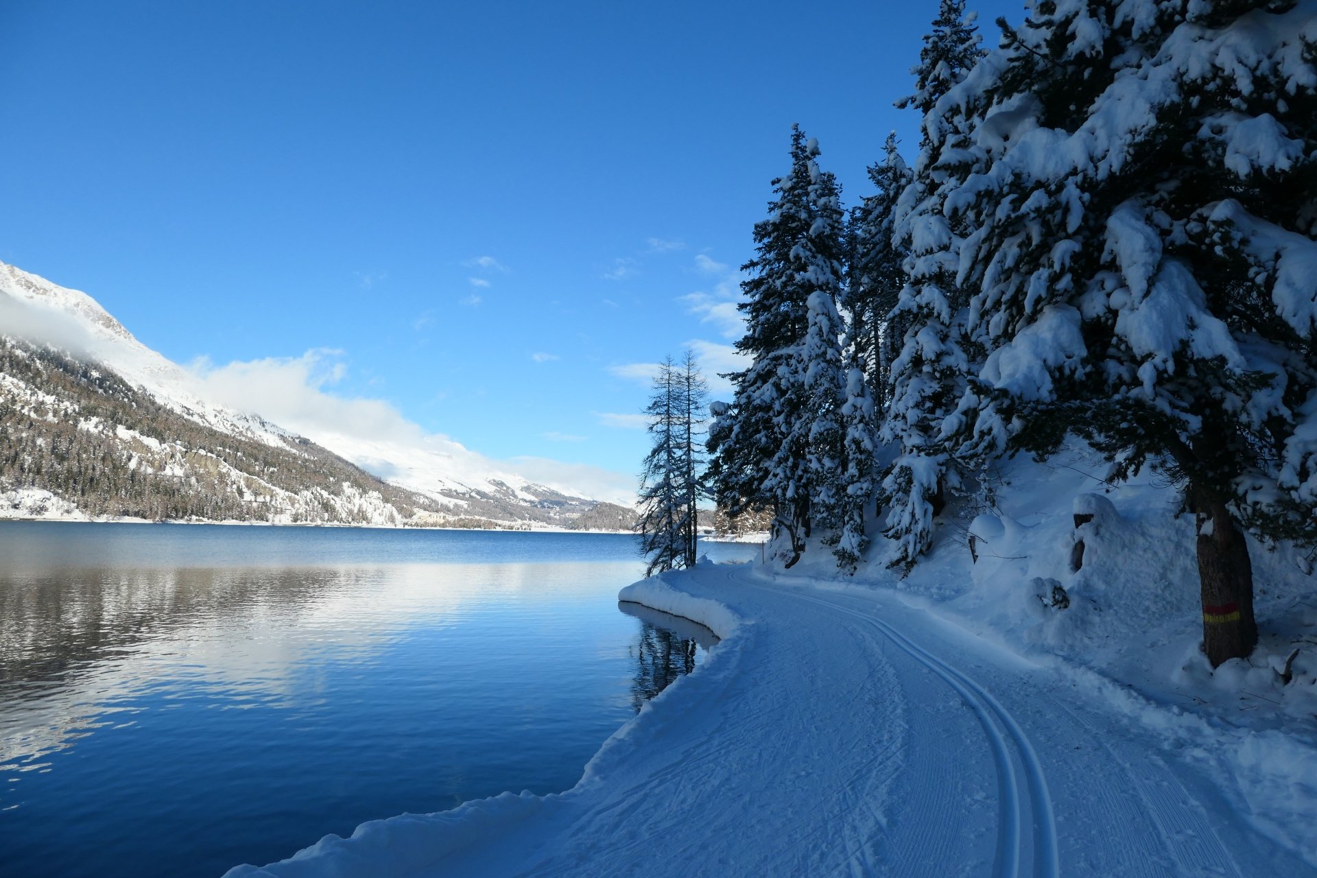 Winter Serenity at Lake Silvaplana, Switzerland – Crystal Clear 4K ...